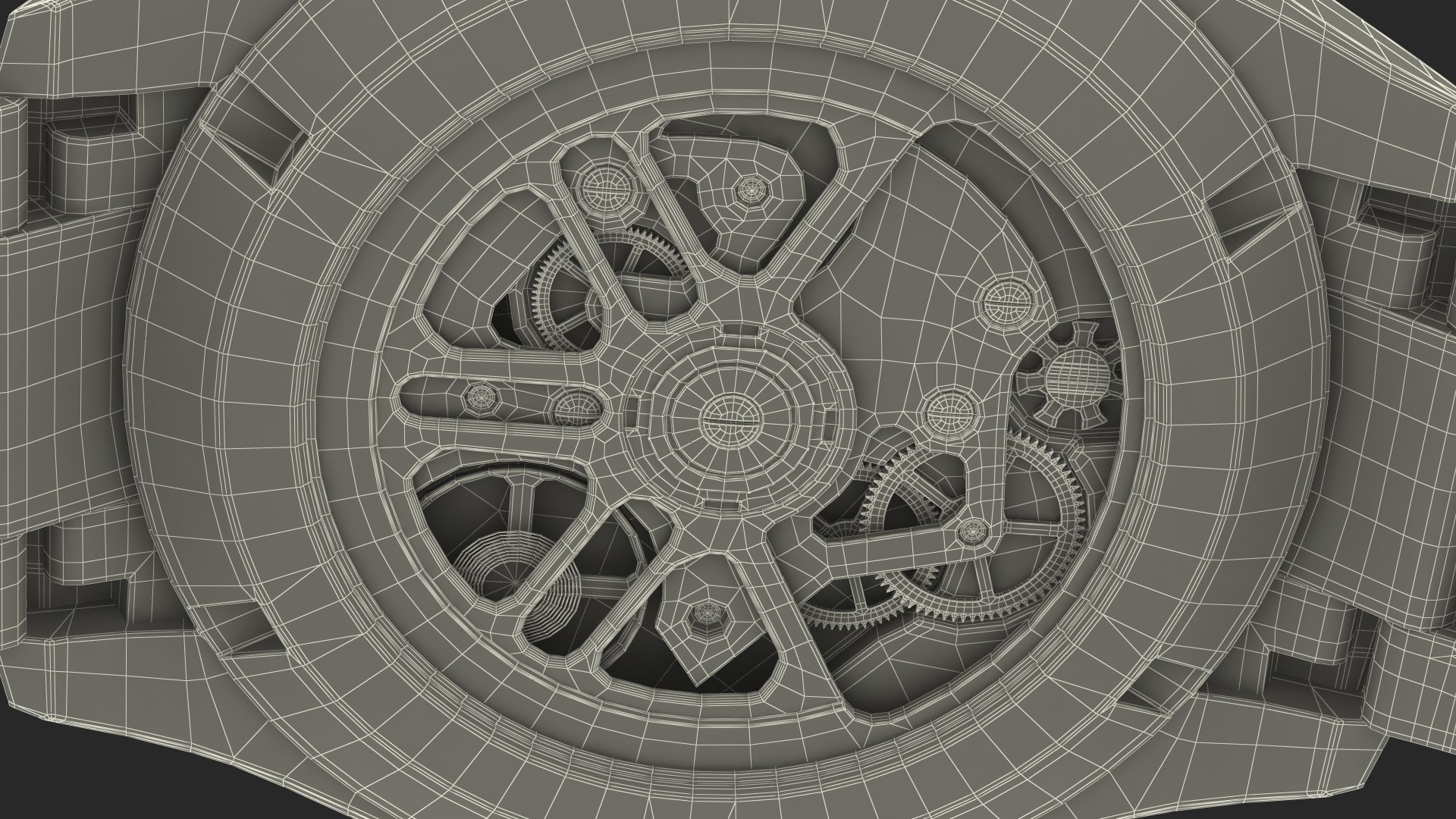 3D Chronograph Mechanical Watch Black Dial - TurboSquid 1843103