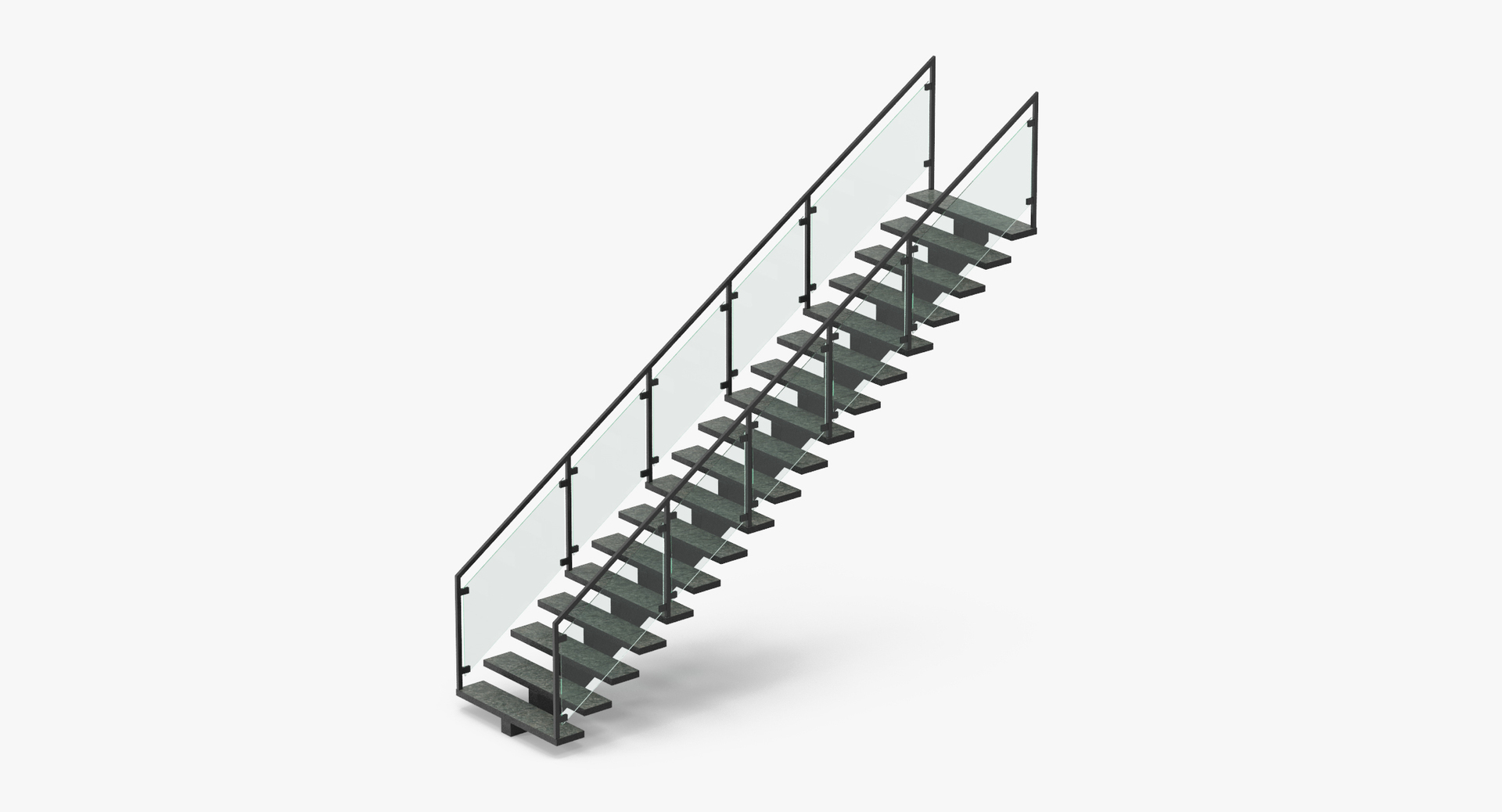 Staircases classic window model - TurboSquid 1235934