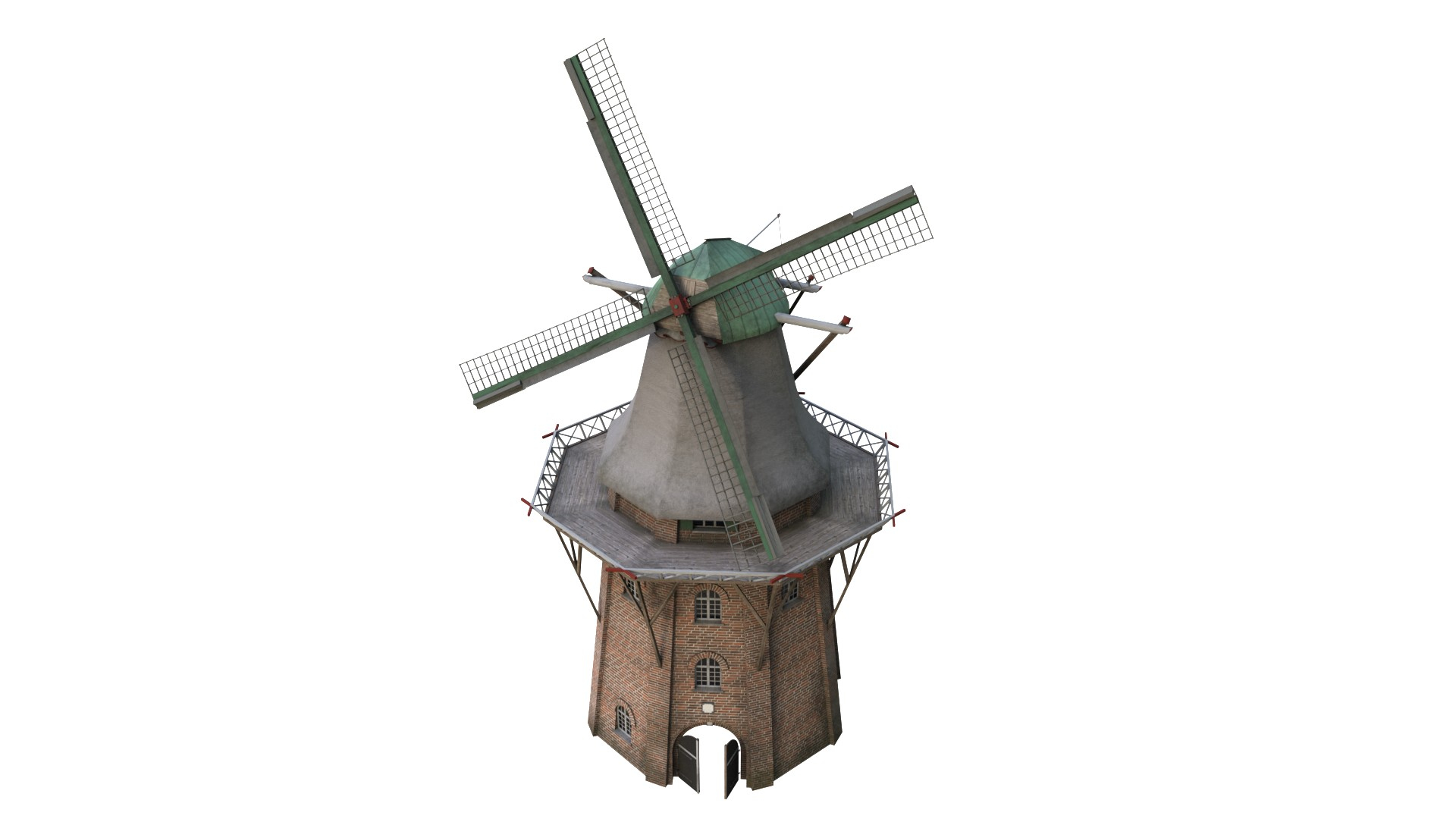 3D Old Windmill Model - TurboSquid 2068542