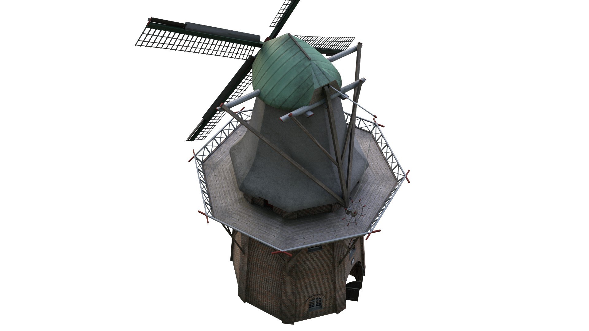 3D Old Windmill Model - TurboSquid 2068542