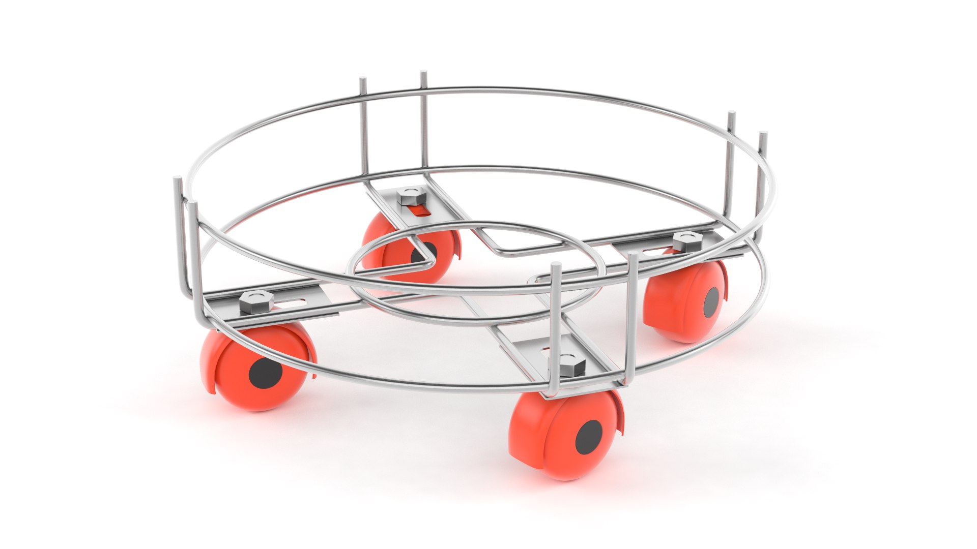 Free 3D Stainless Steel Cylinder Trolly Model - TurboSquid 2372064