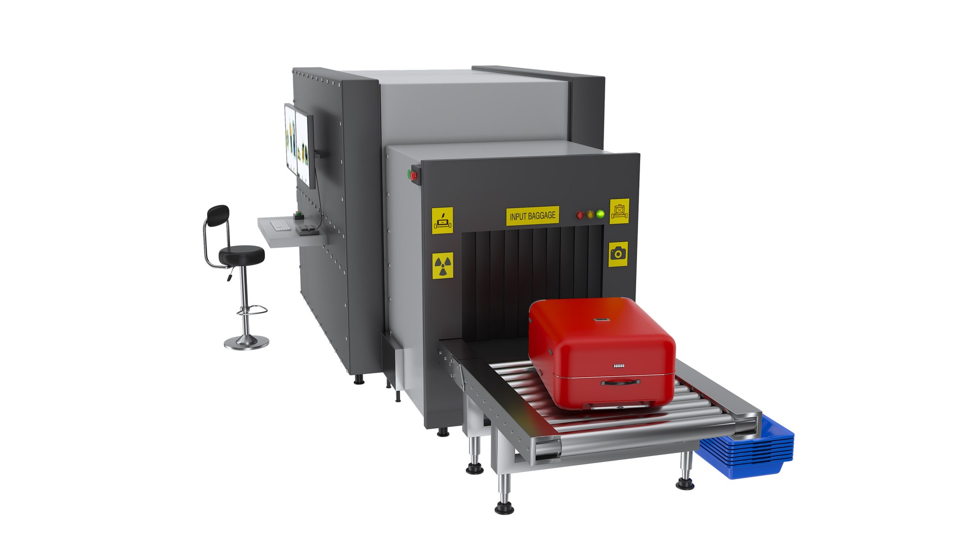 Airport Baggage Scanner 3D Model - TurboSquid 2212381