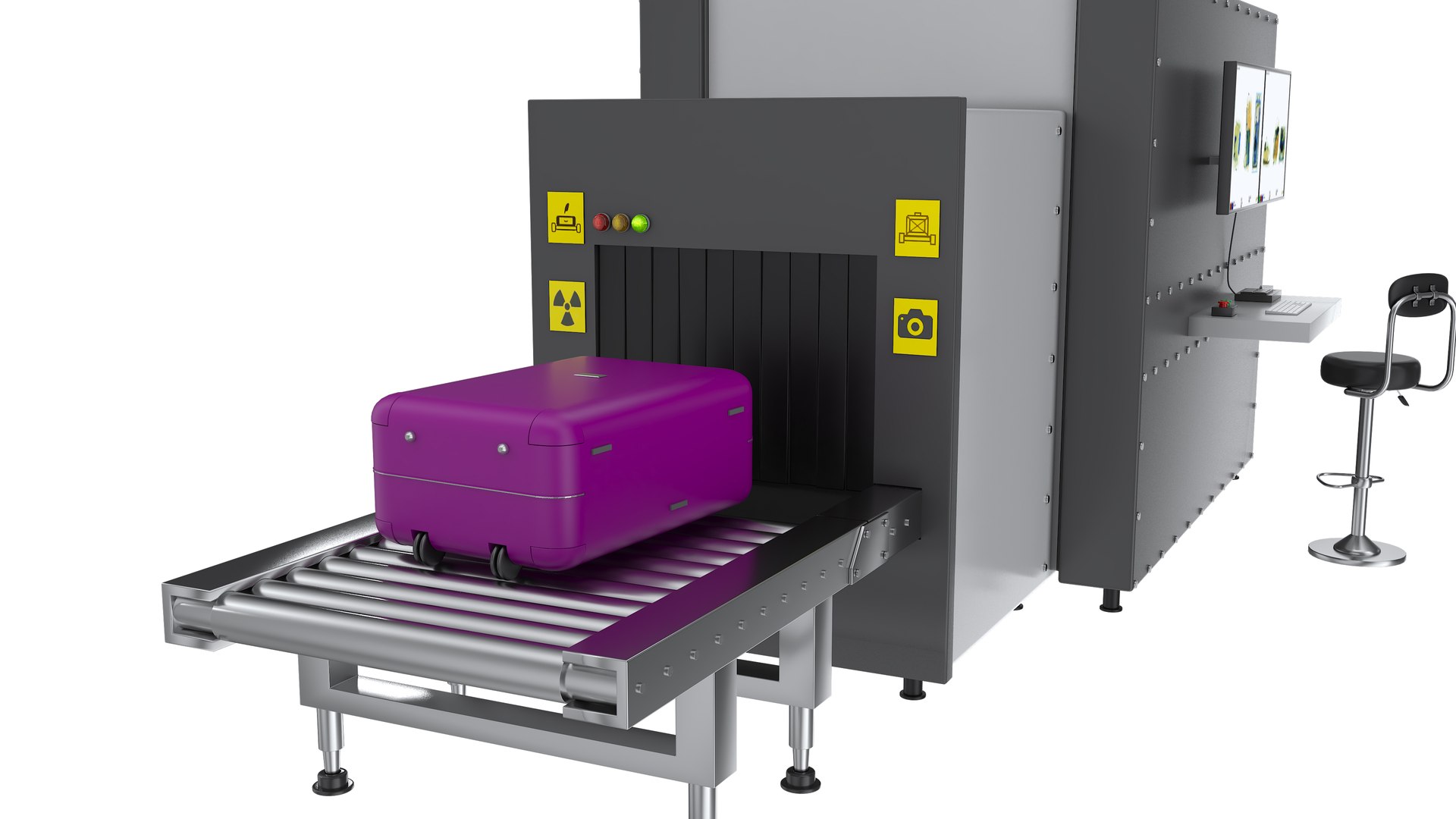 Airport Baggage Scanner 3D Model - TurboSquid 2212381