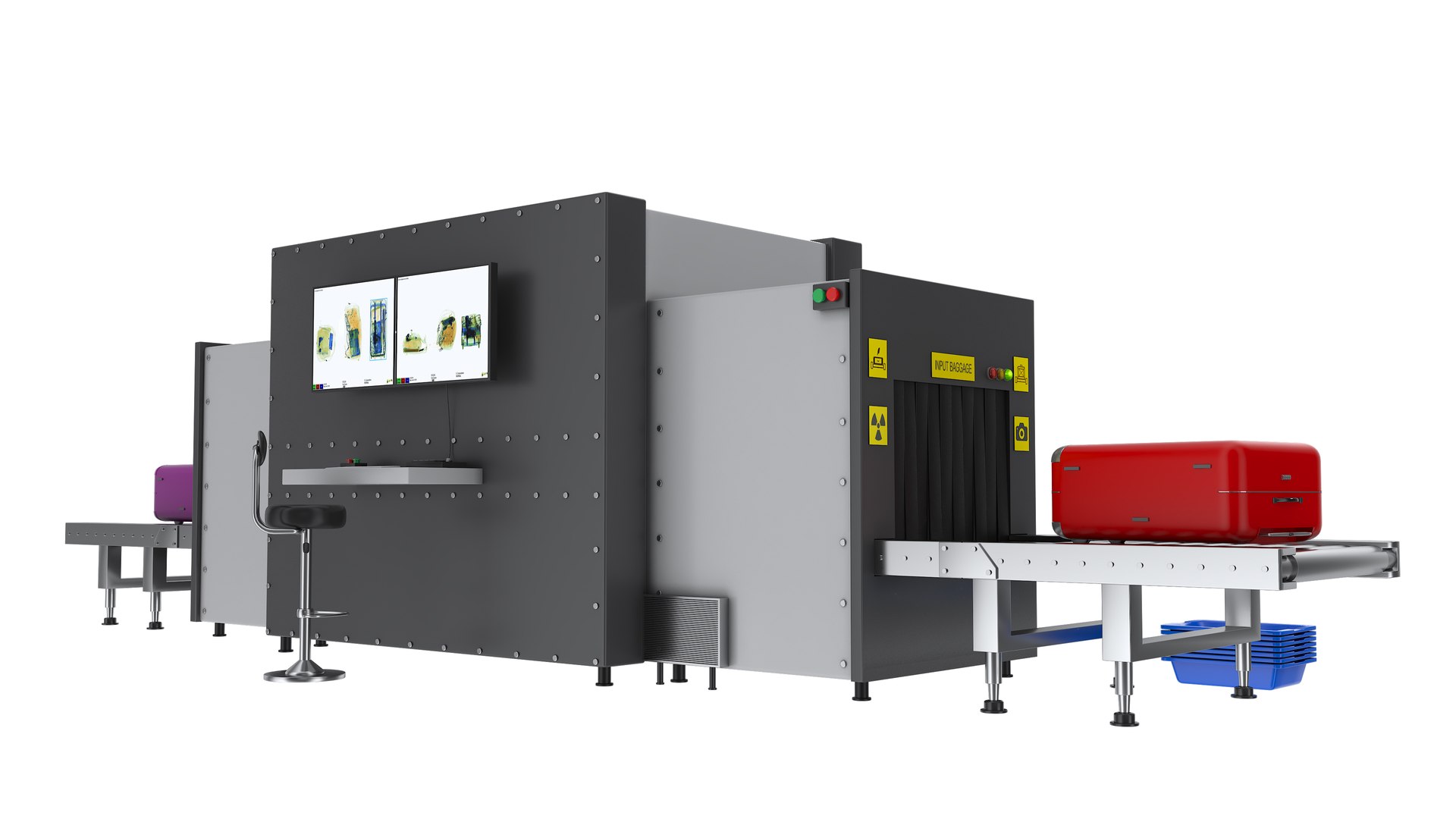 Airport Baggage Scanner 3D Model - TurboSquid 2212381