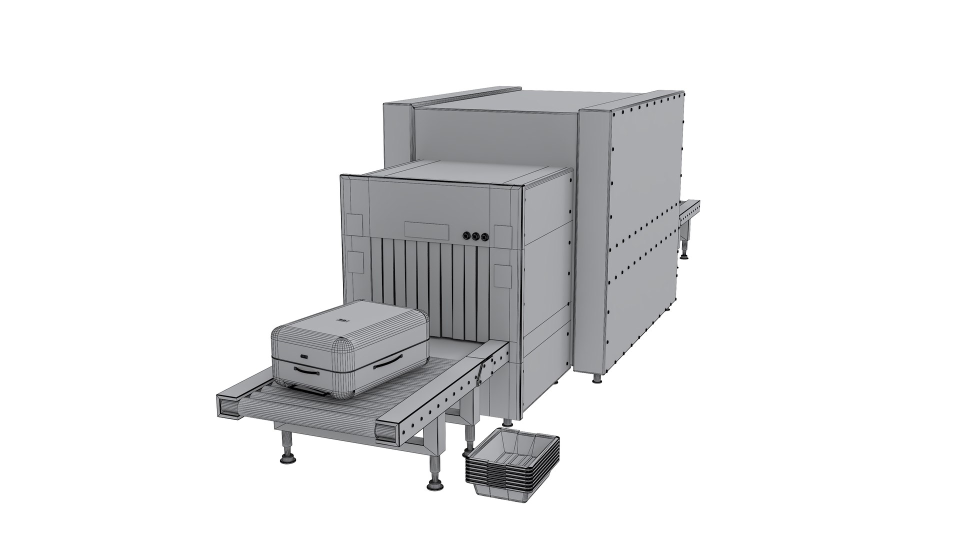 Airport Baggage Scanner 3D Model - TurboSquid 2212381