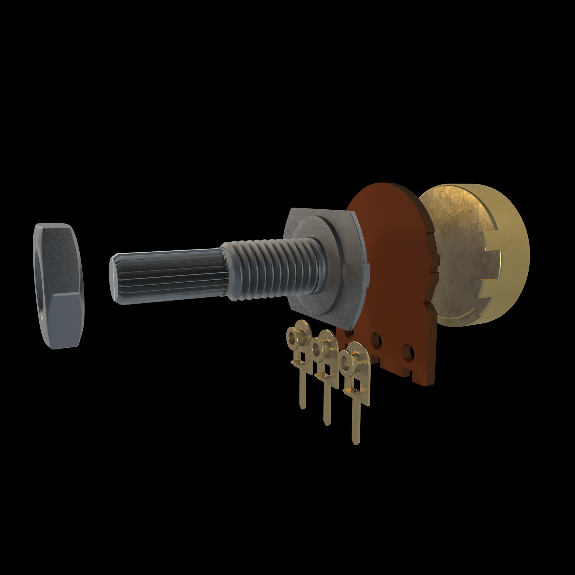 Potentiometer pot 3D model - TurboSquid 1700036