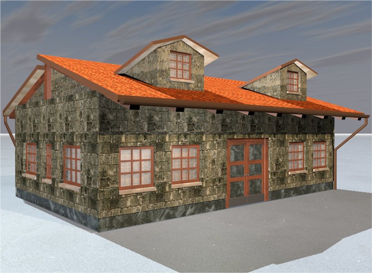 3d Model Village House