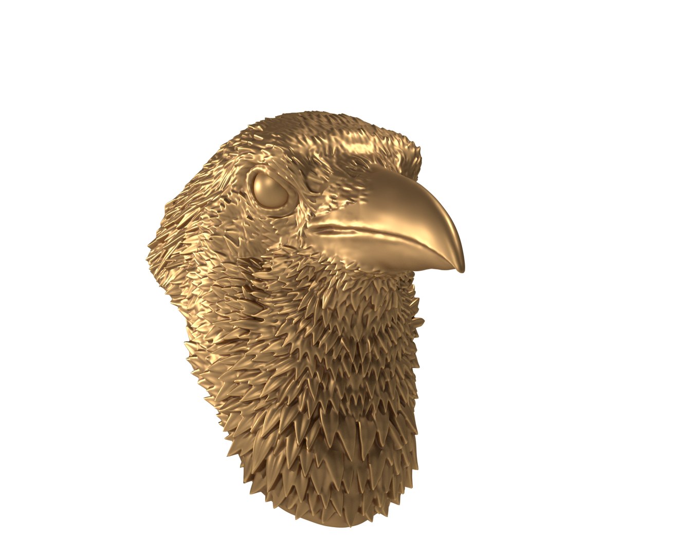 3d Raven Head Model