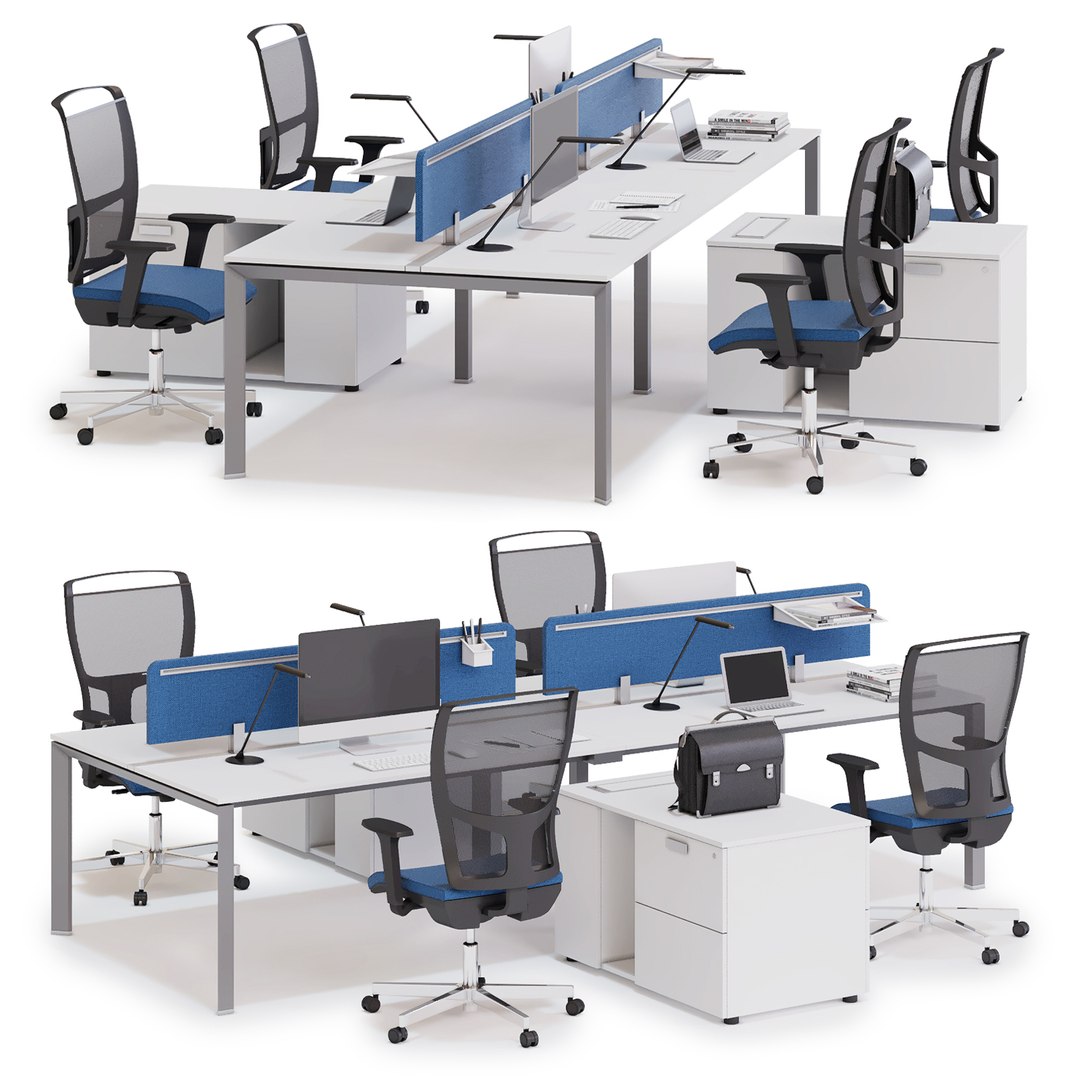 3D Model Office Workspace Las - TurboSquid 1444720