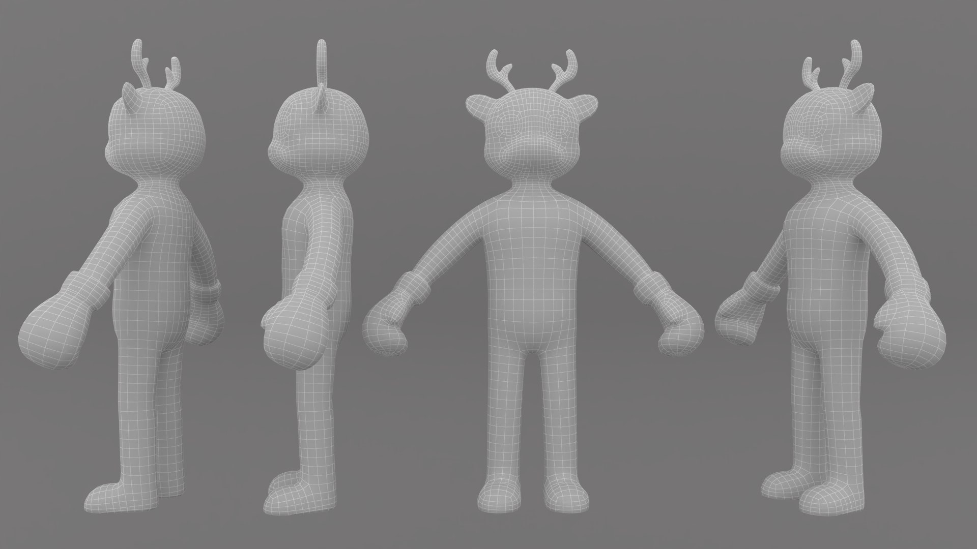 Boxing Deer Animal Animated 3D Model - TurboSquid 2165890