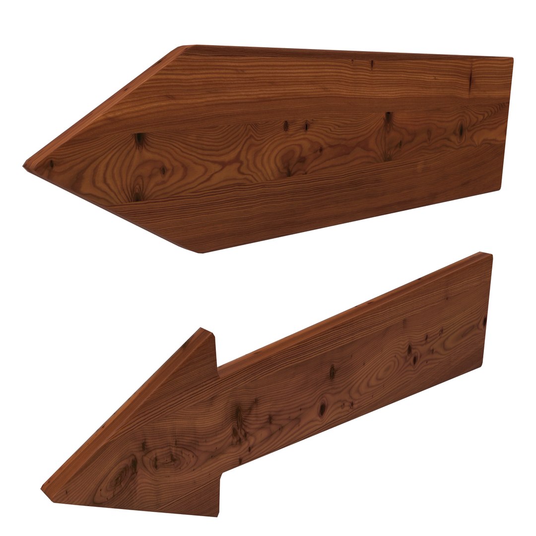 3d Wooden Road Pointer Set Model