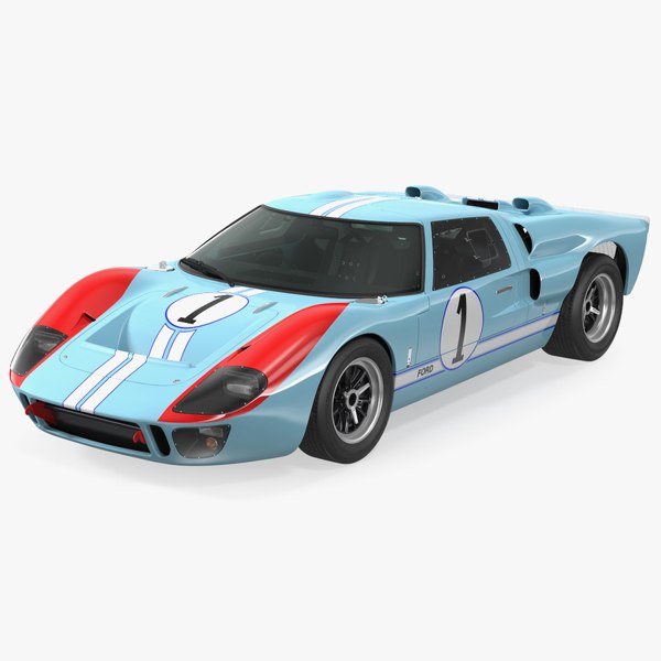 Ford GT40 Racing Car Blue Rigged 3D model - TurboSquid 1874837