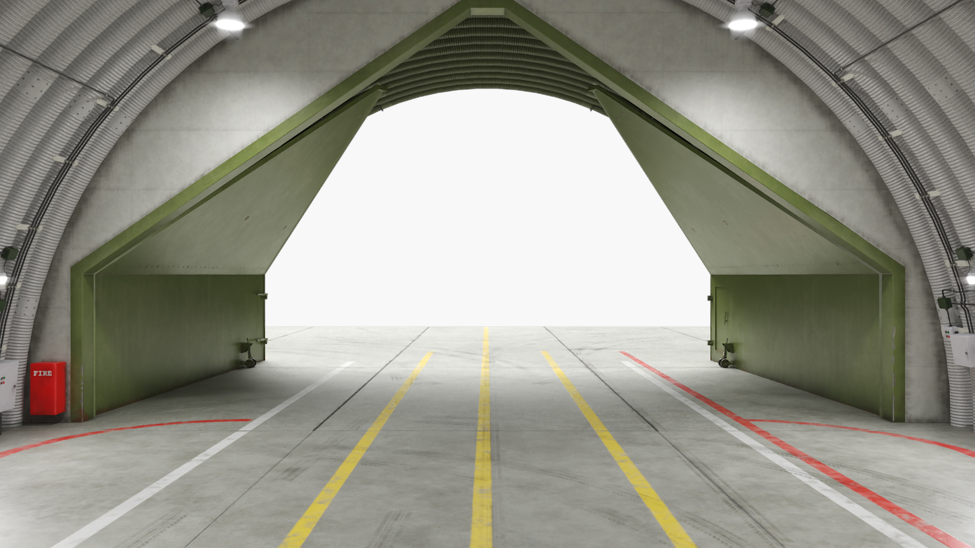 Hardened Aircraft Shelter Open 3D Model - TurboSquid 2342557