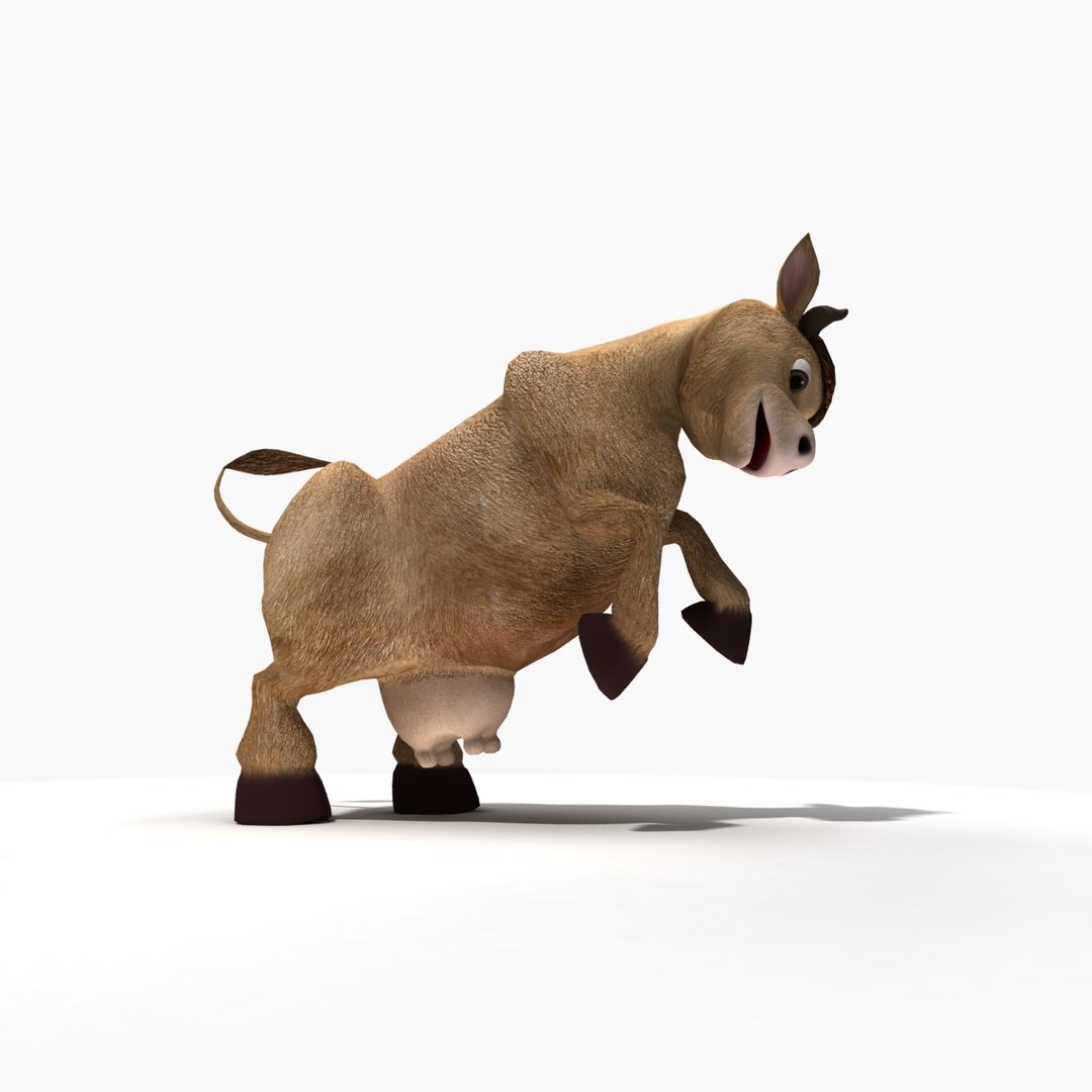 3d Cartoon Cow Biped Animation Model