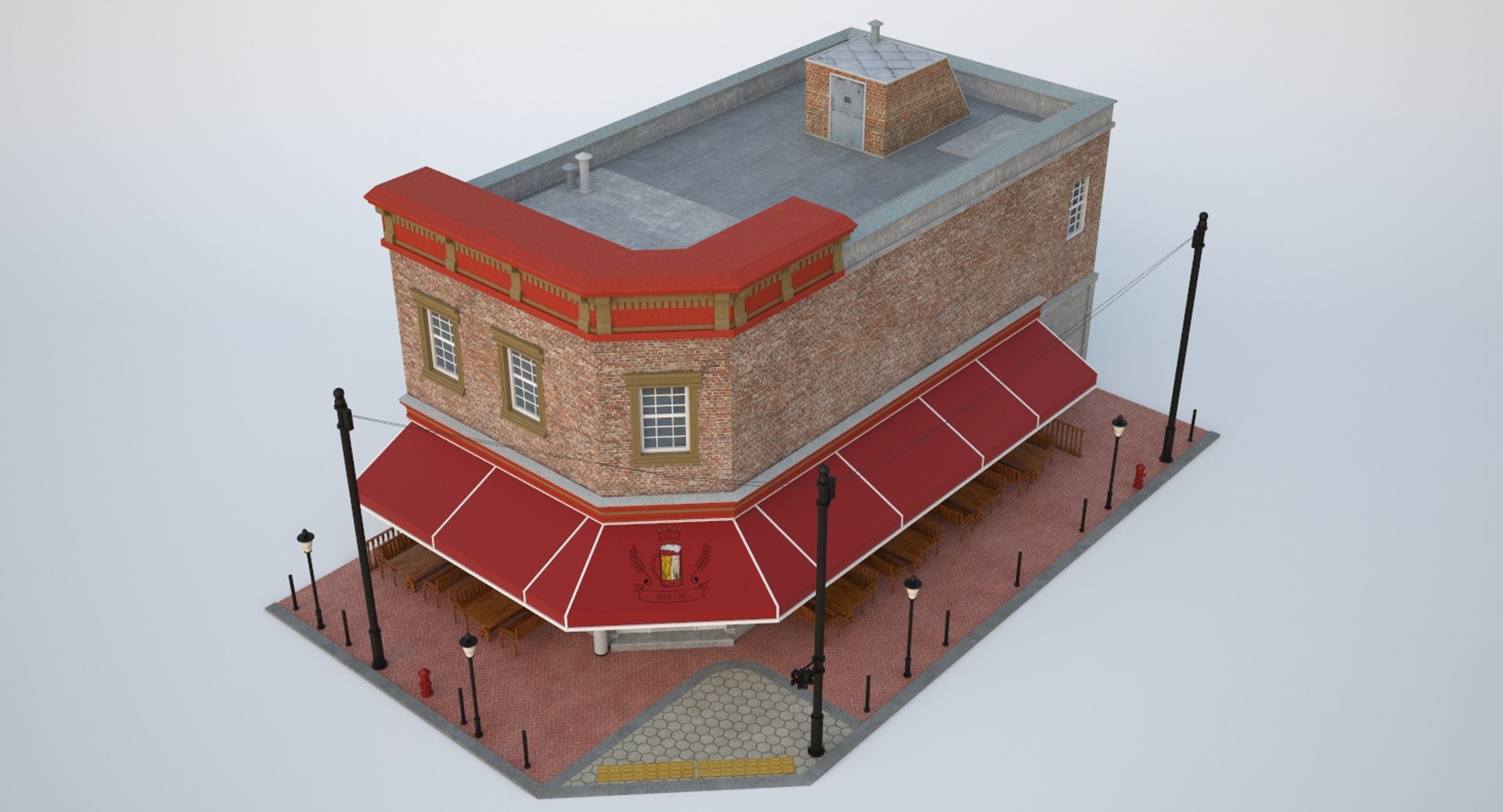 Building Pub 3D - TurboSquid 1406841