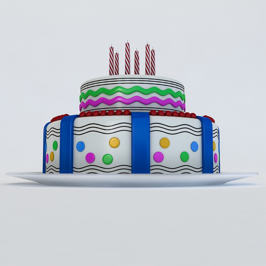 Birthday Cake Model - TurboSquid 1326358