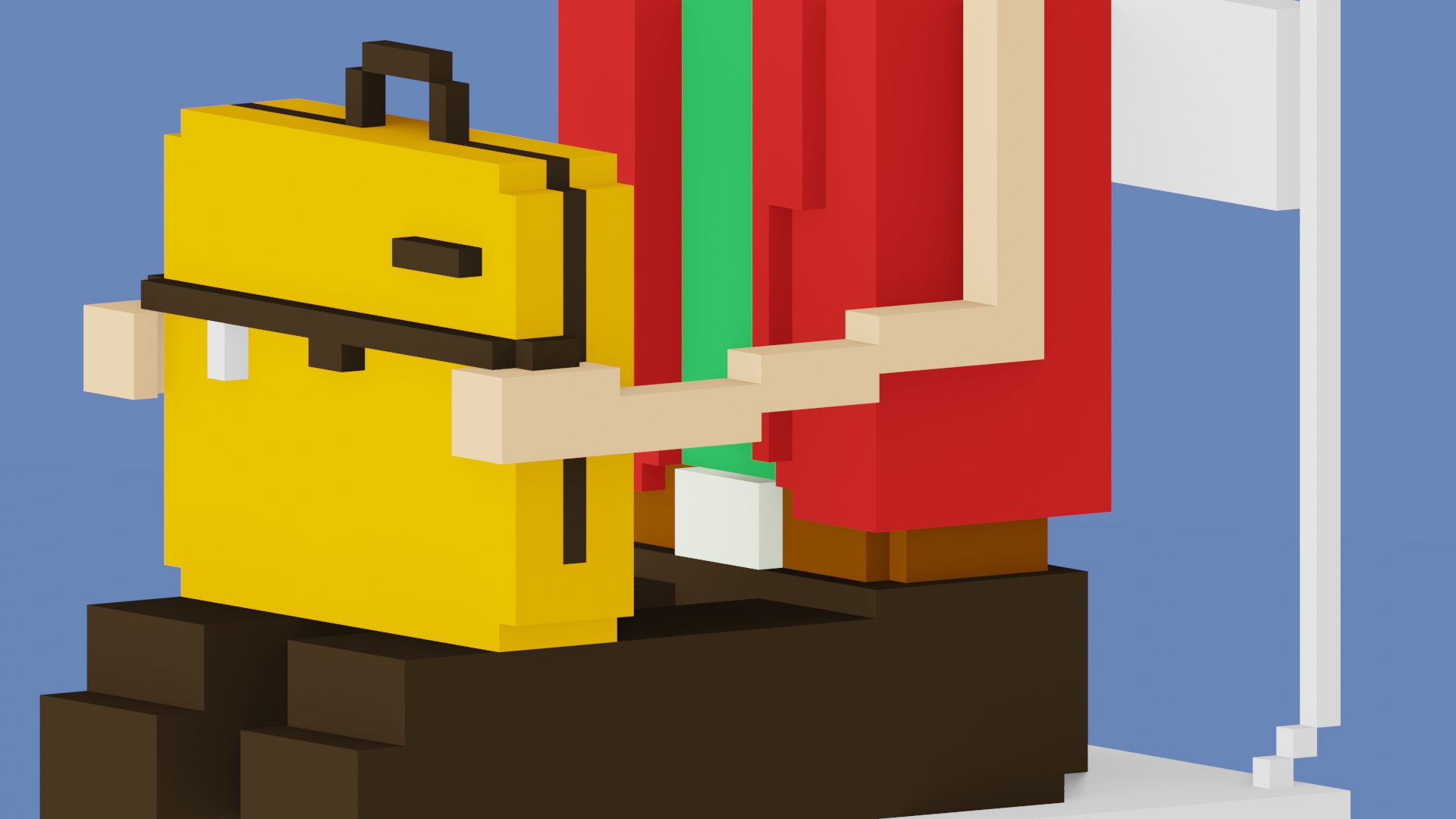 3D model Sitting man 8 bit low poly - TurboSquid 1823111