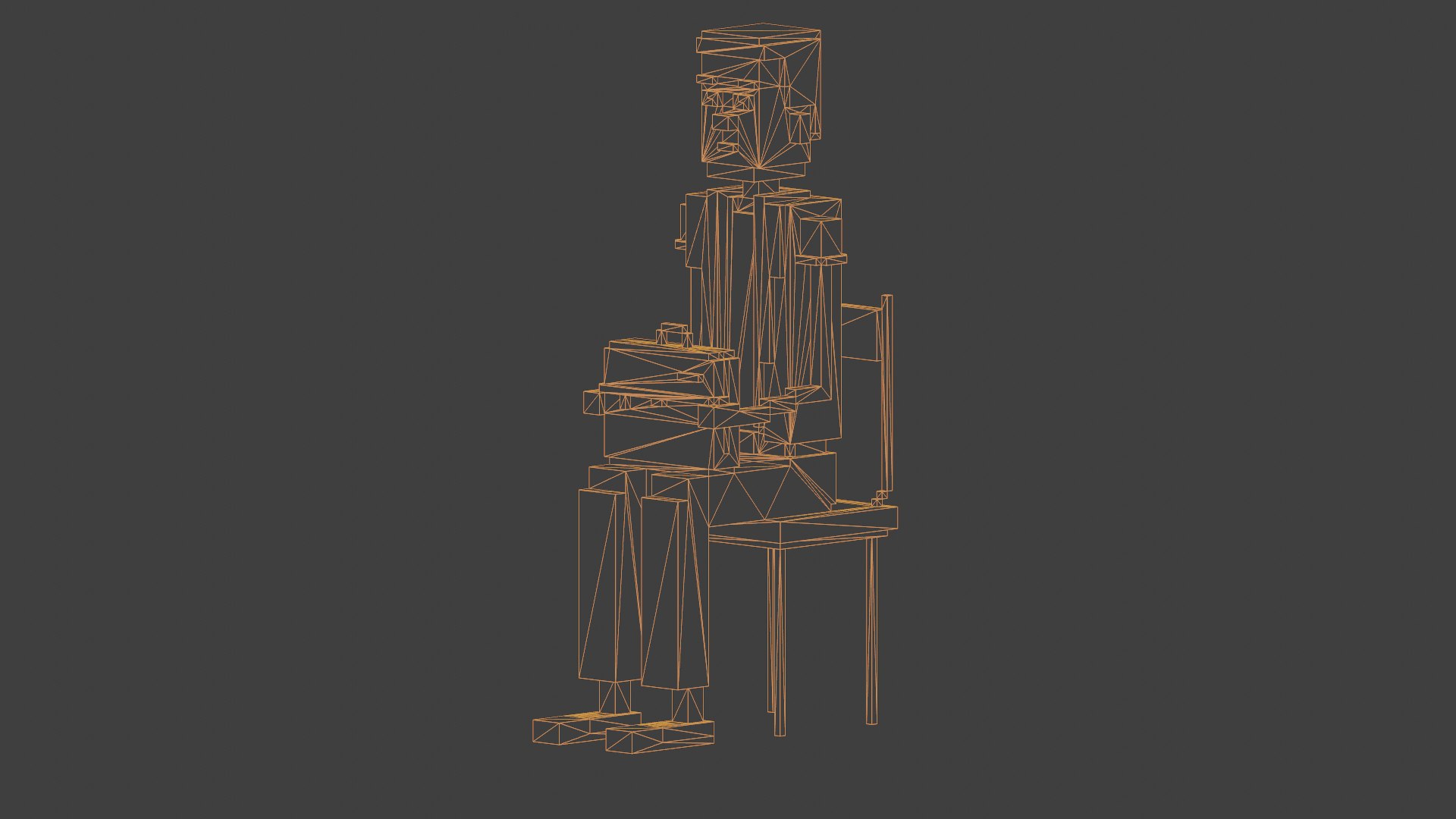 3D model Sitting man 8 bit low poly - TurboSquid 1823111