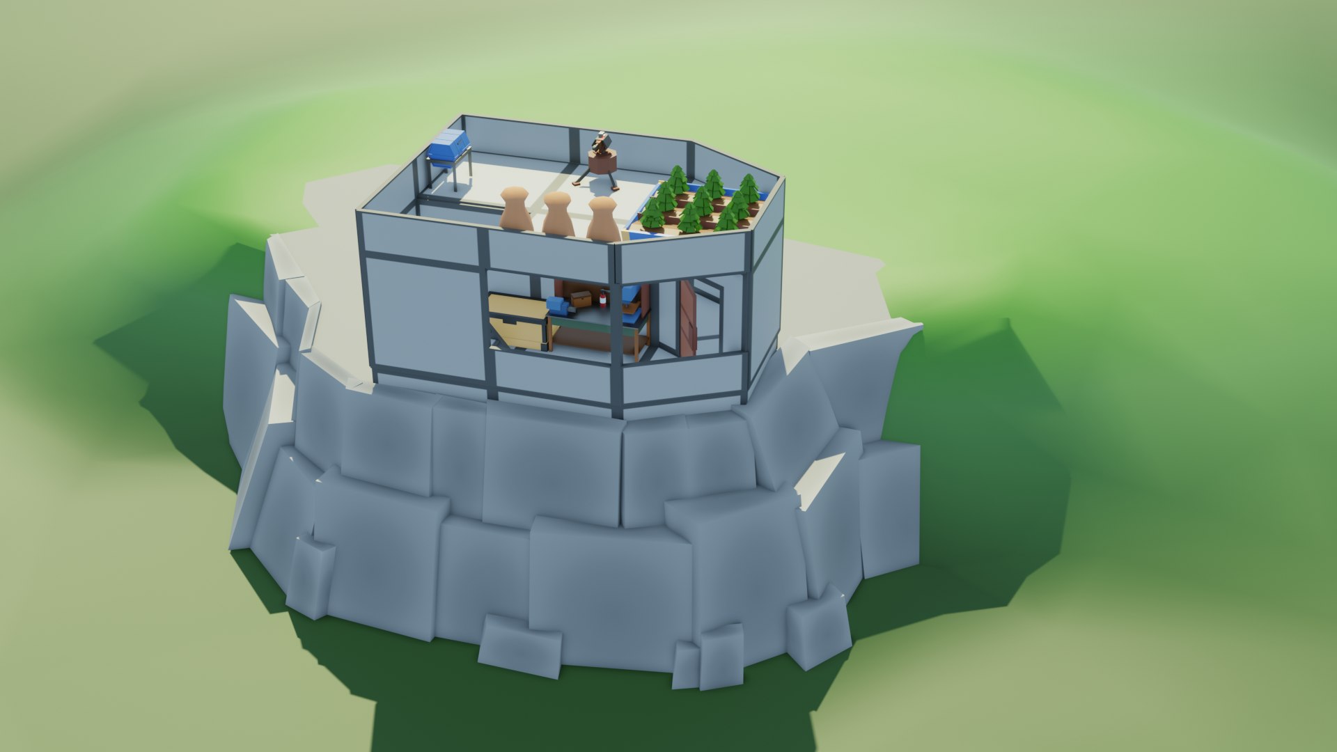 Free Rust Low-poly Building Bases Assets Model - TurboSquid 1904681