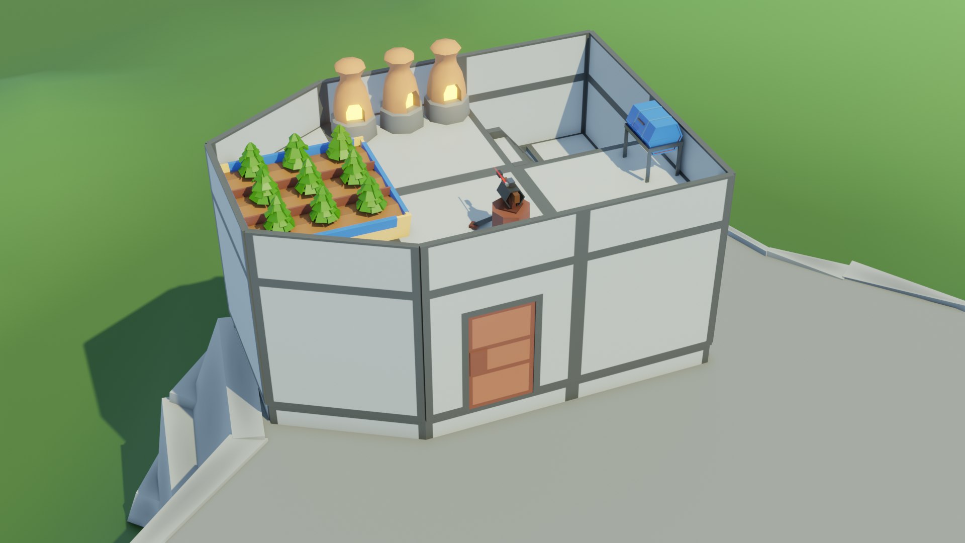 Free Rust Low-poly Building Bases Assets Model - TurboSquid 1904681