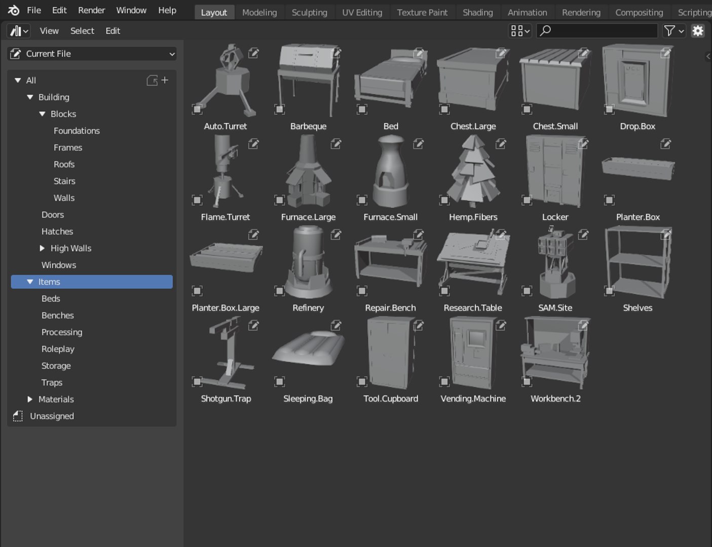 Free Rust Low-poly Building Bases Assets Model - TurboSquid 1904681