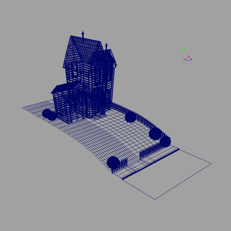 despicable house street obj