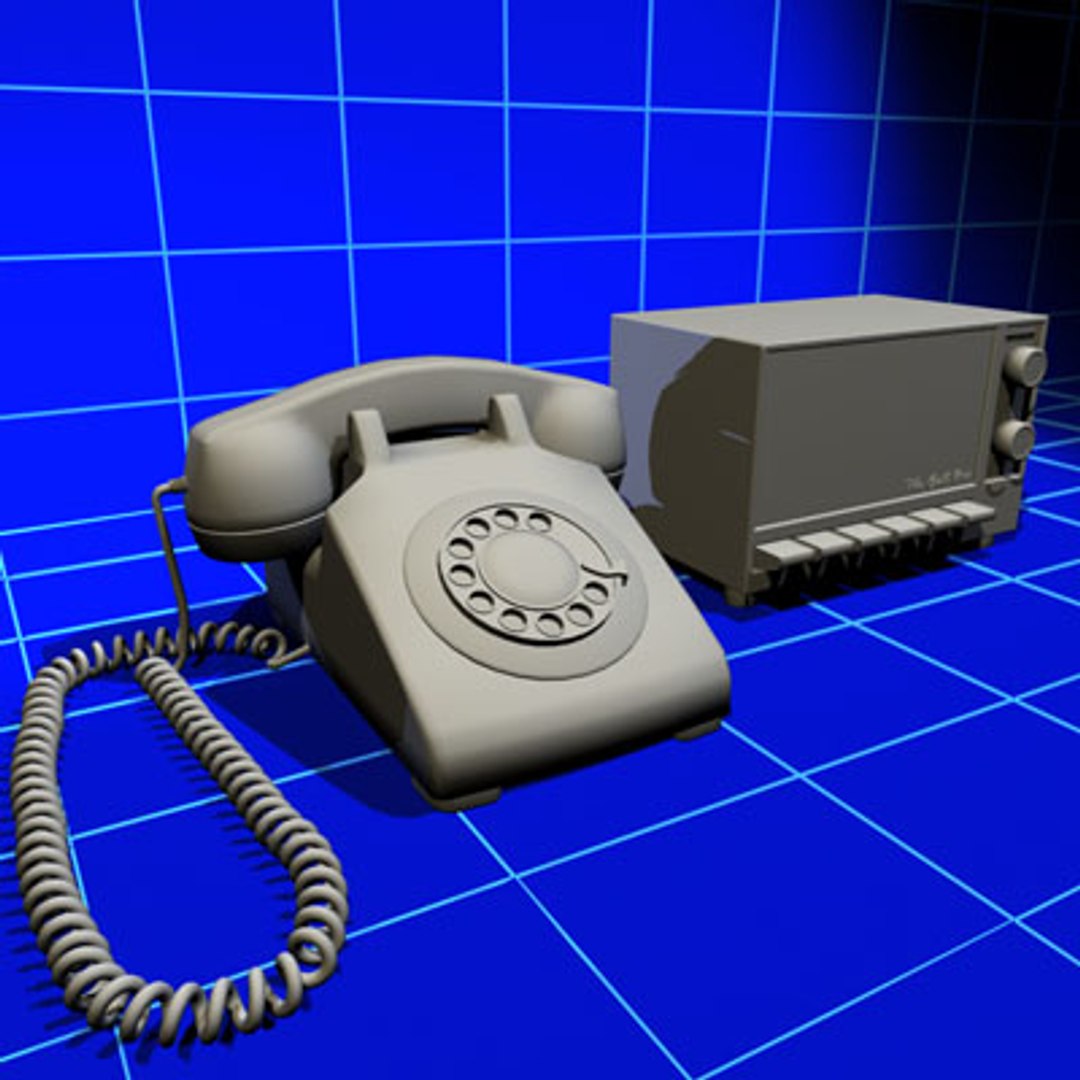 3d Model Rotary Phone Box Vintage