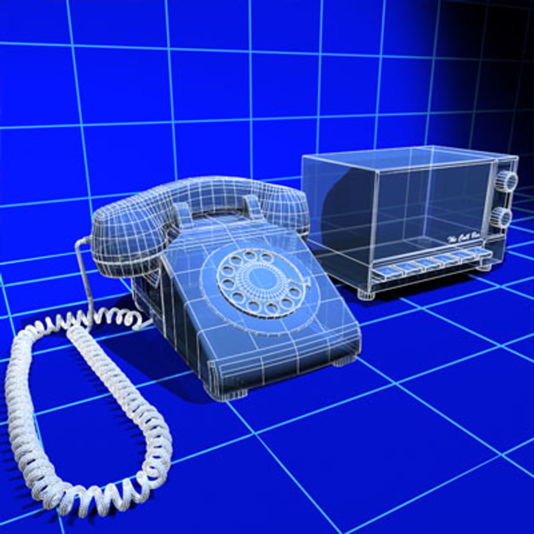 3d Model Rotary Phone Box Vintage