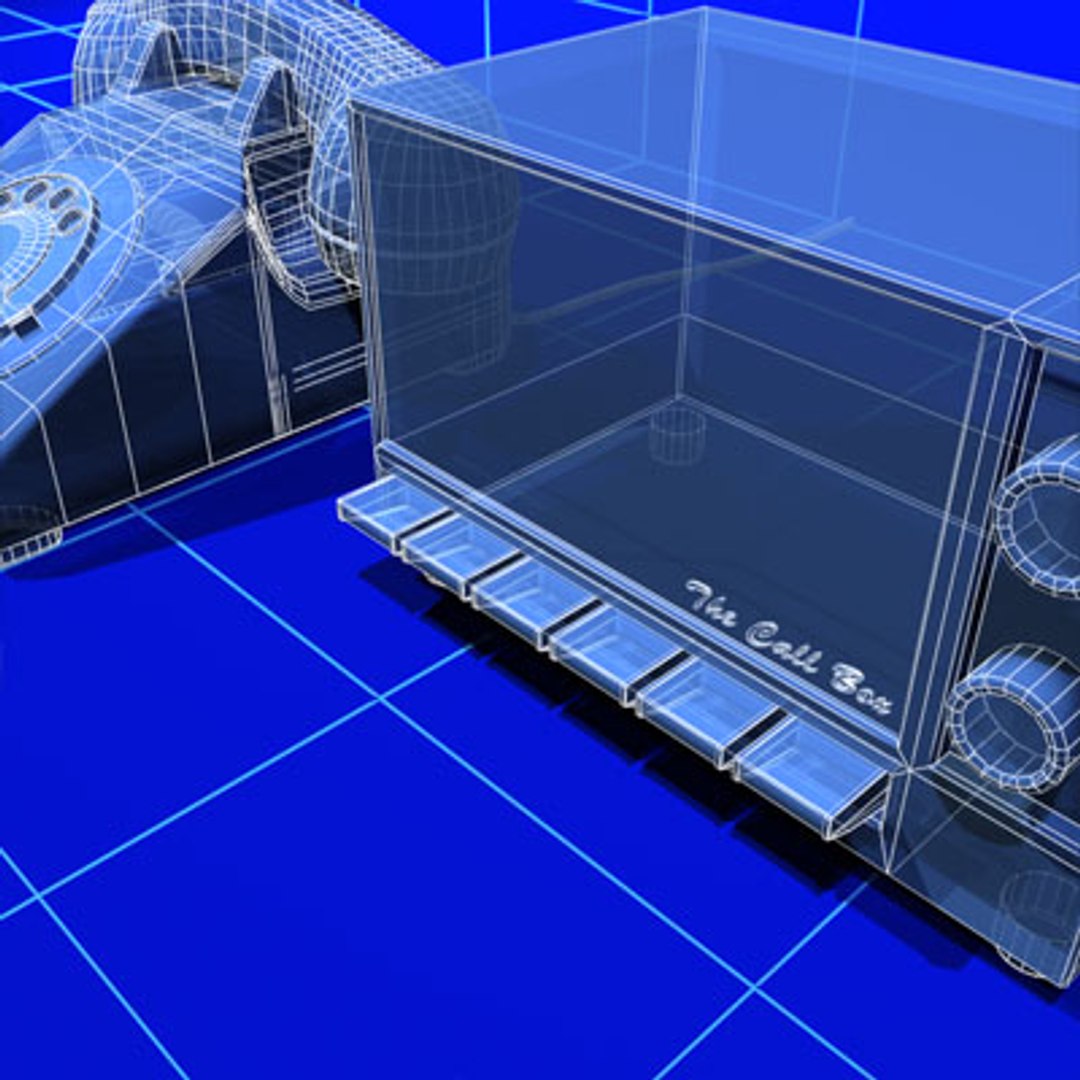 3d Model Rotary Phone Box Vintage