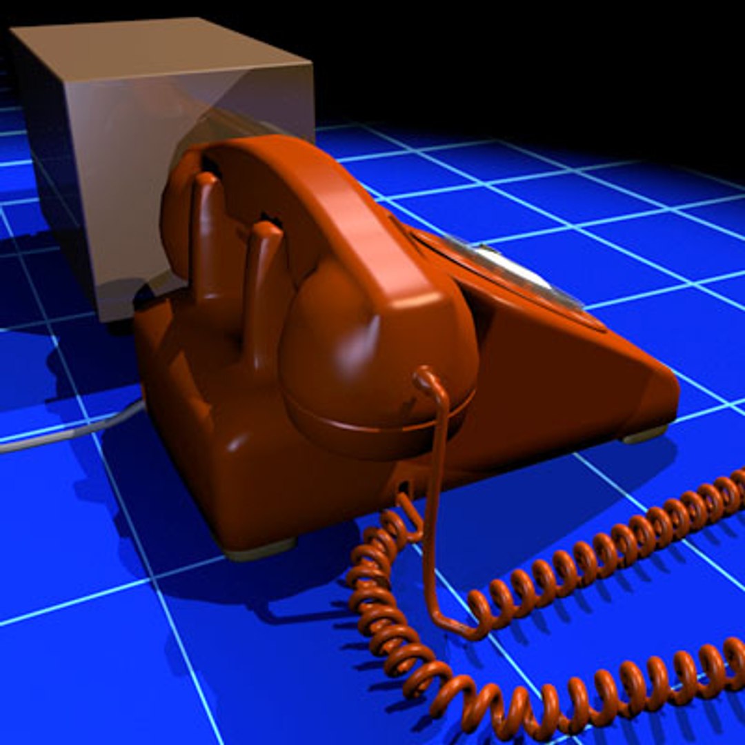 3d Model Rotary Phone Box Vintage