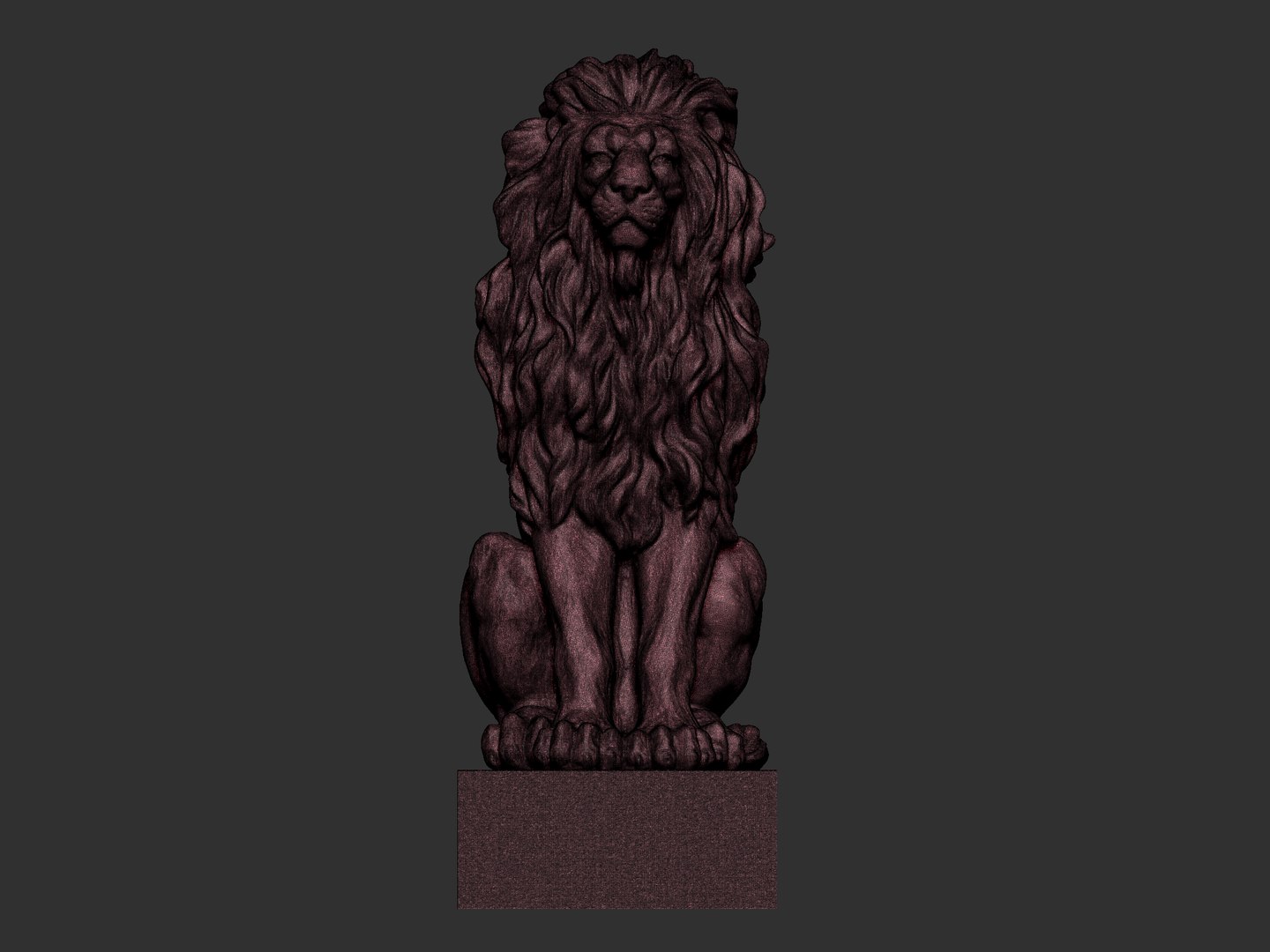 3D Sitting Lion Model - TurboSquid 2037875