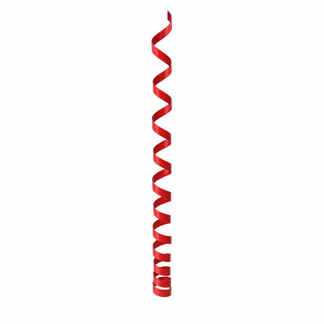 Red Curly Ribbon 3D - TurboSquid 2072883