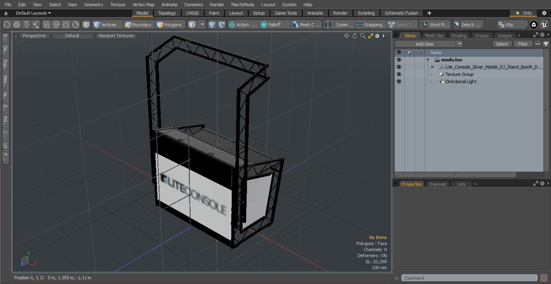 3D Lite Console Silver Mobile DJ Stand Booth Desk - TurboSquid 2031825