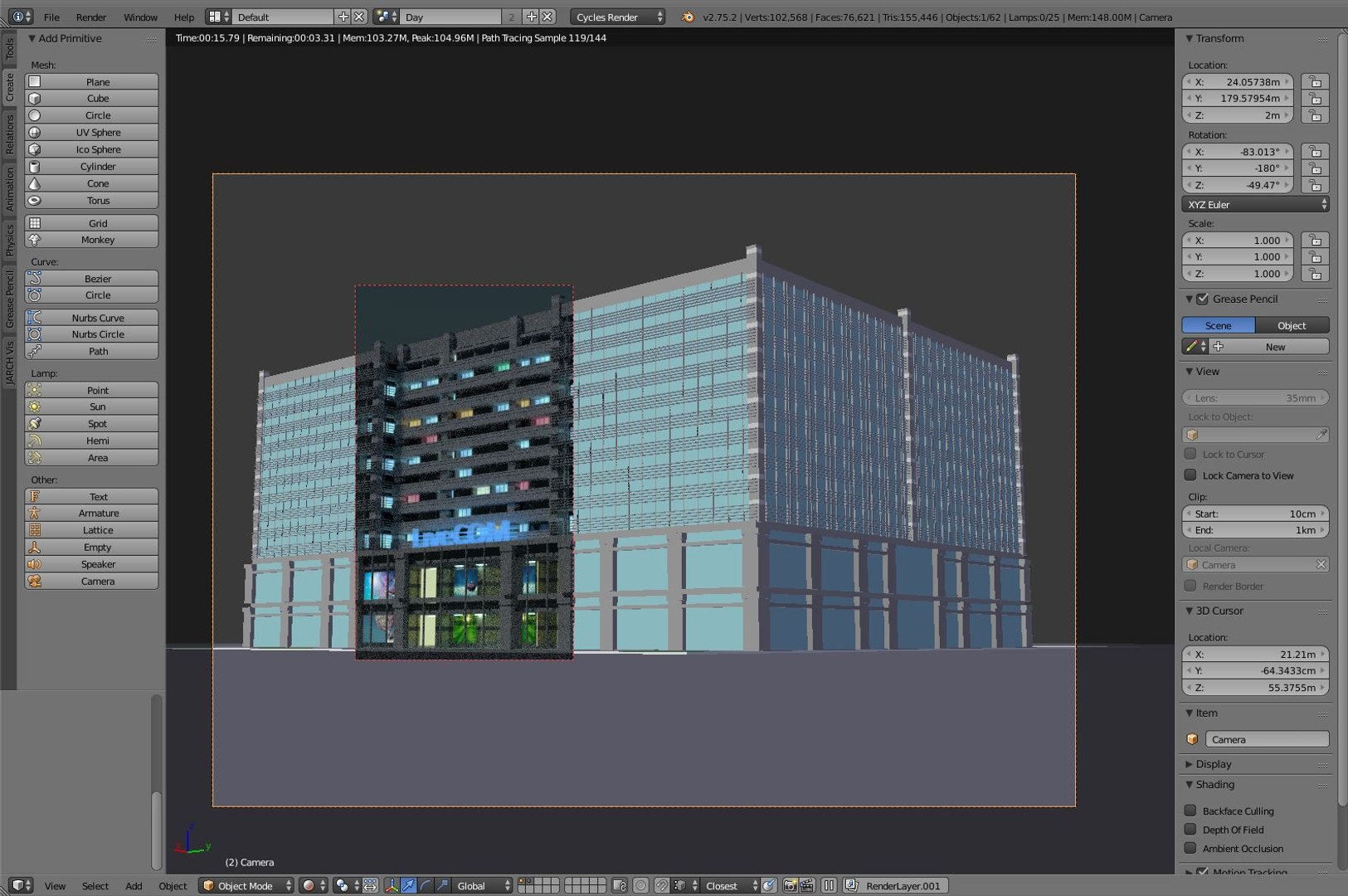 Mall House Building 3D Model - TurboSquid 1221849