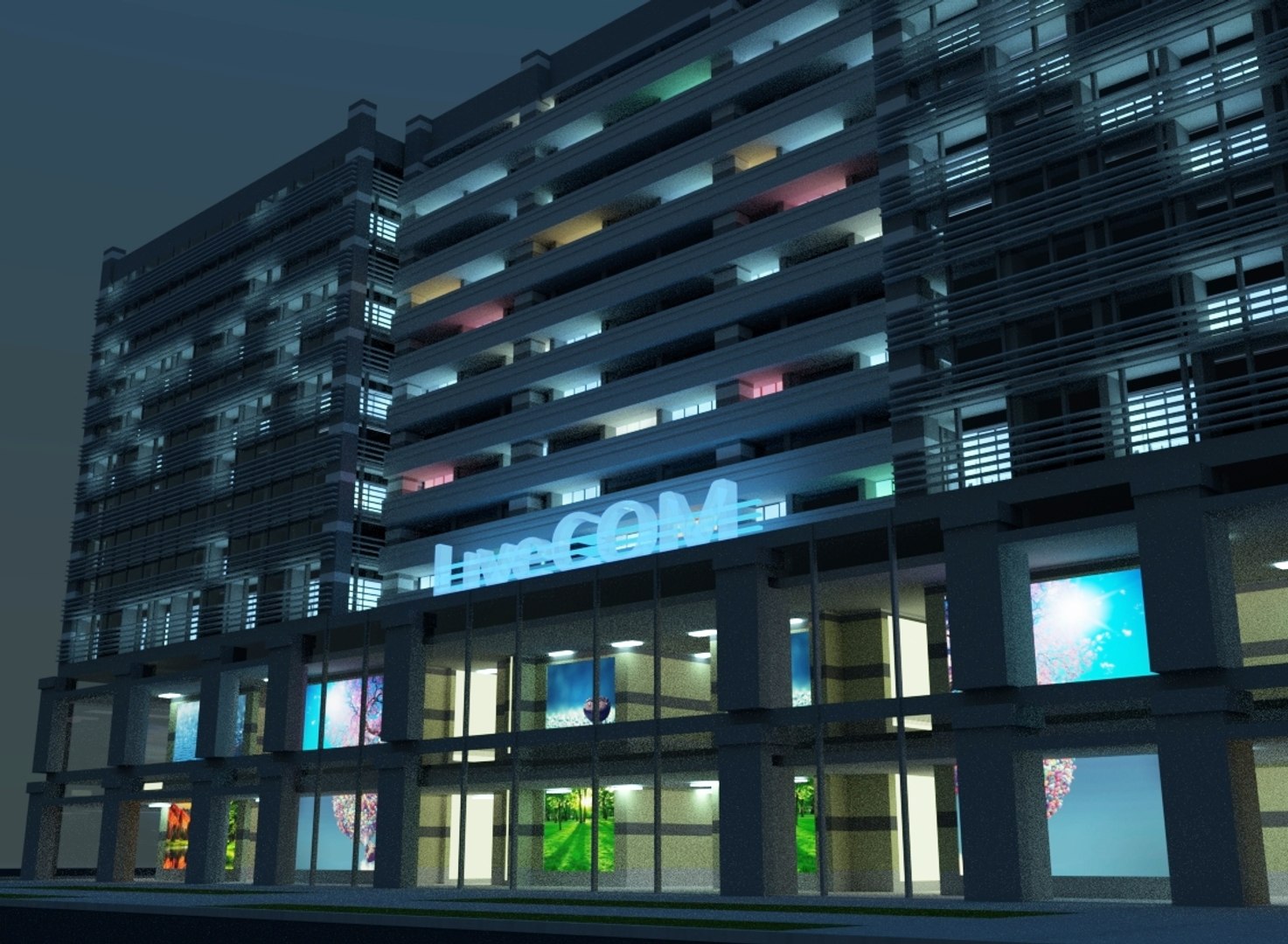 Mall House Building 3D Model - TurboSquid 1221849