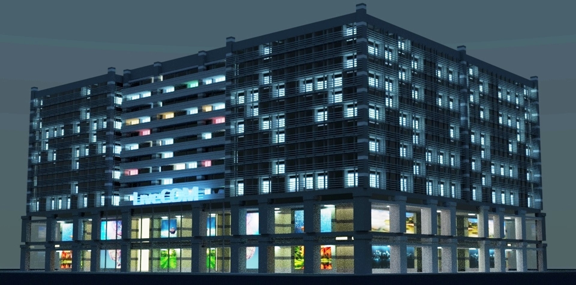 Mall House Building 3D Model - TurboSquid 1221849