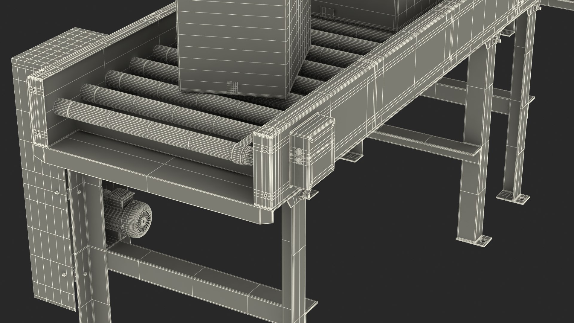 3D The Box On Conveyor - TurboSquid 1846756