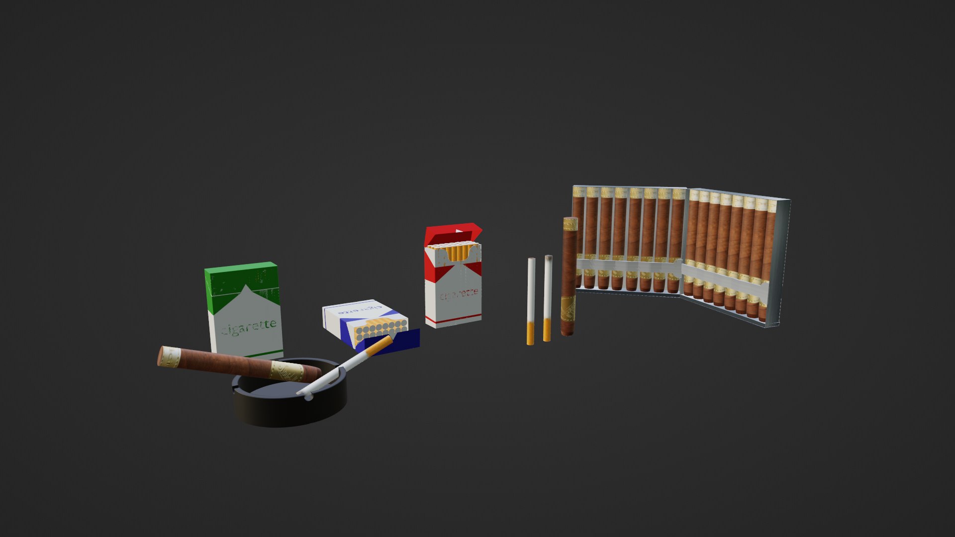 Cigarette Cigar 3D Model - TurboSquid 2034781