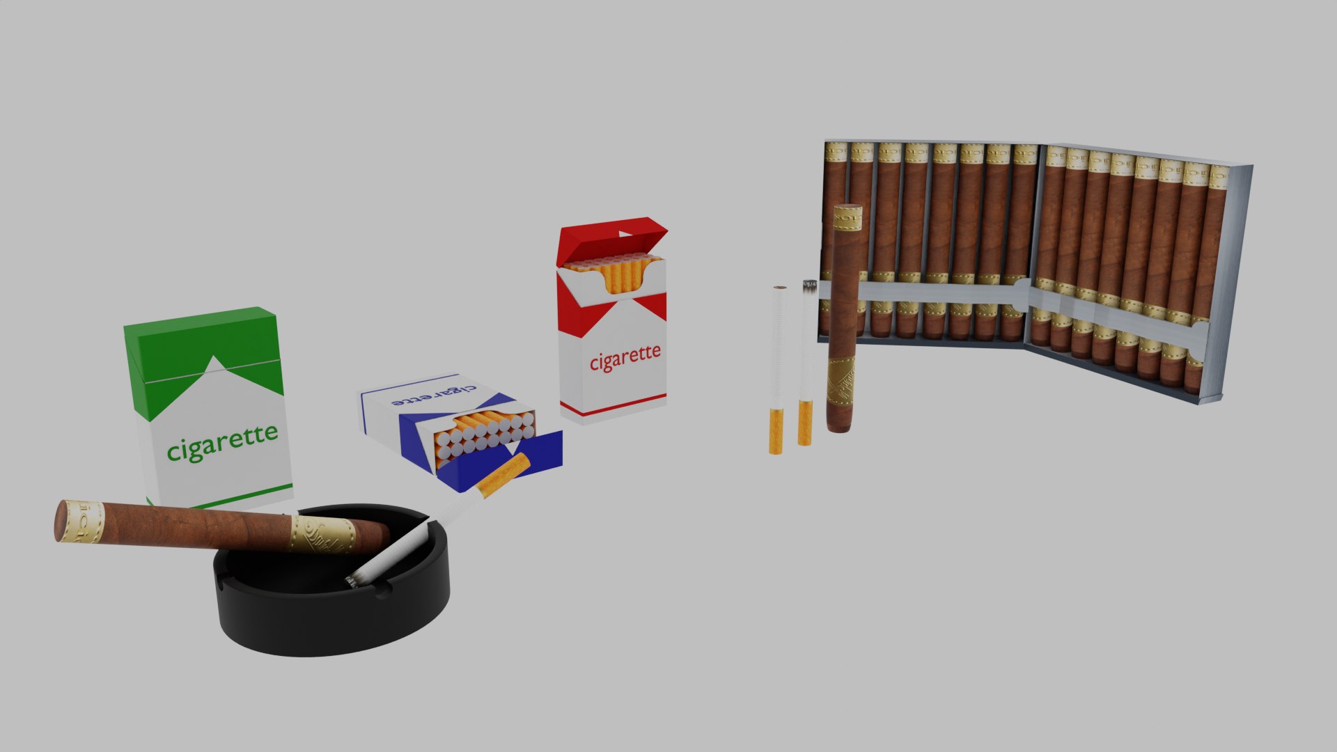 Cigarette Cigar 3D Model - TurboSquid 2034781