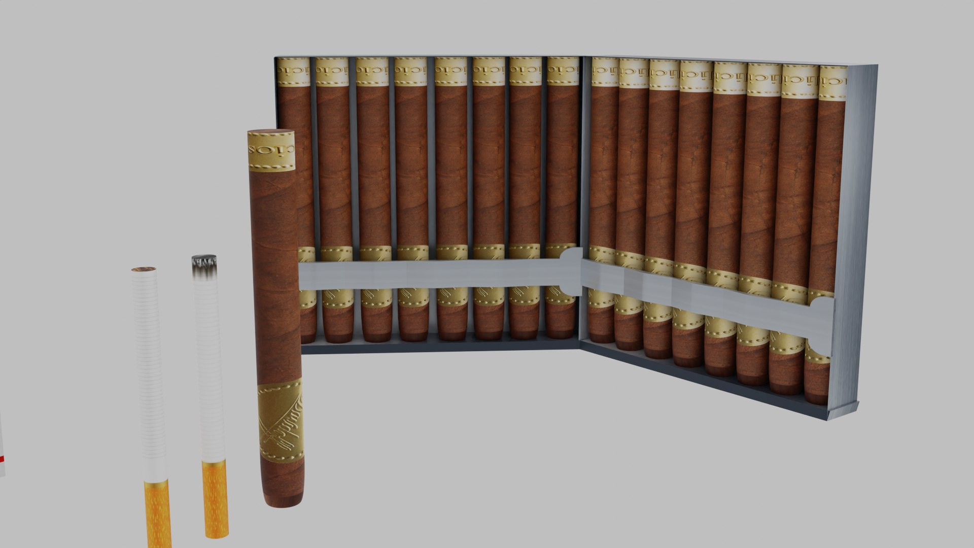 Cigarette Cigar 3D Model - TurboSquid 2034781