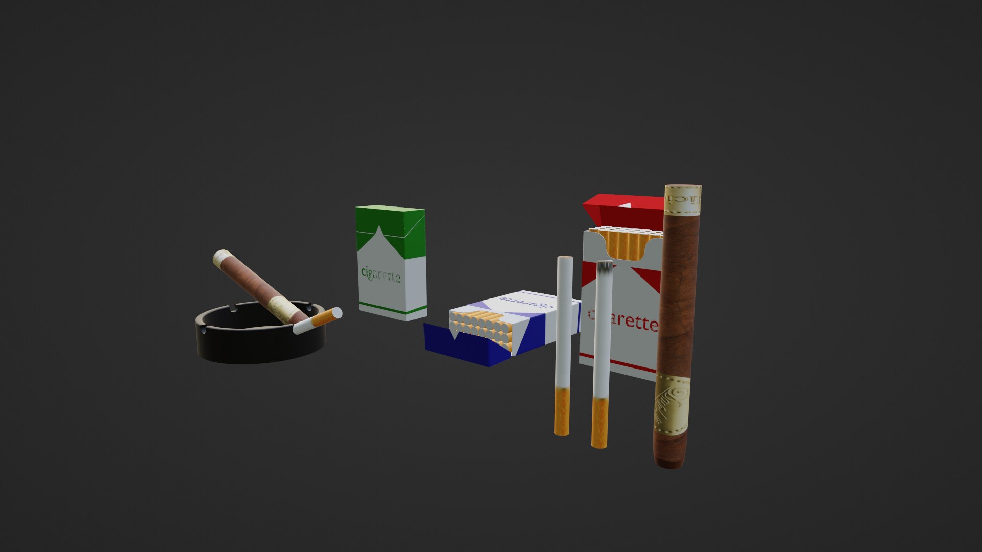 Cigarette Cigar 3D Model - TurboSquid 2034781