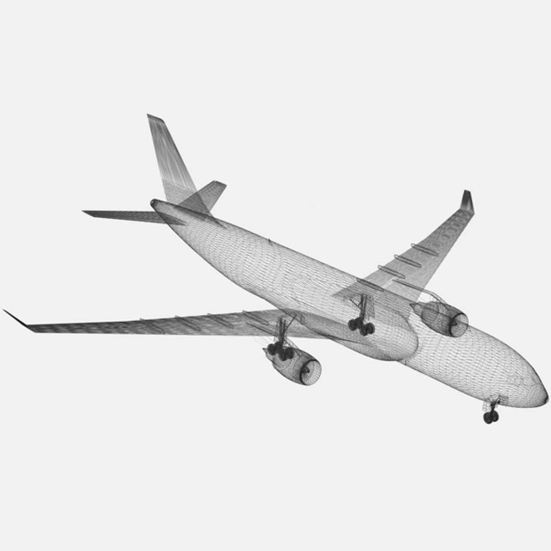 Airbus A330-200 Lufthansa A330 3d Model