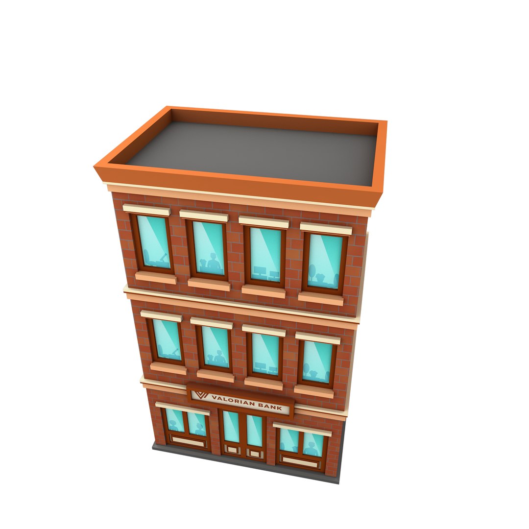 Pack cartoon building 3D model - TurboSquid 1405120