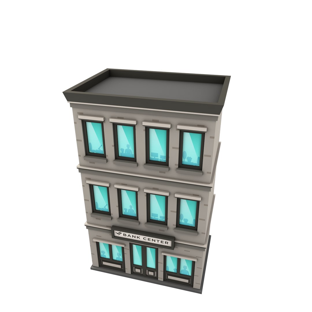 Pack cartoon building 3D model - TurboSquid 1405120