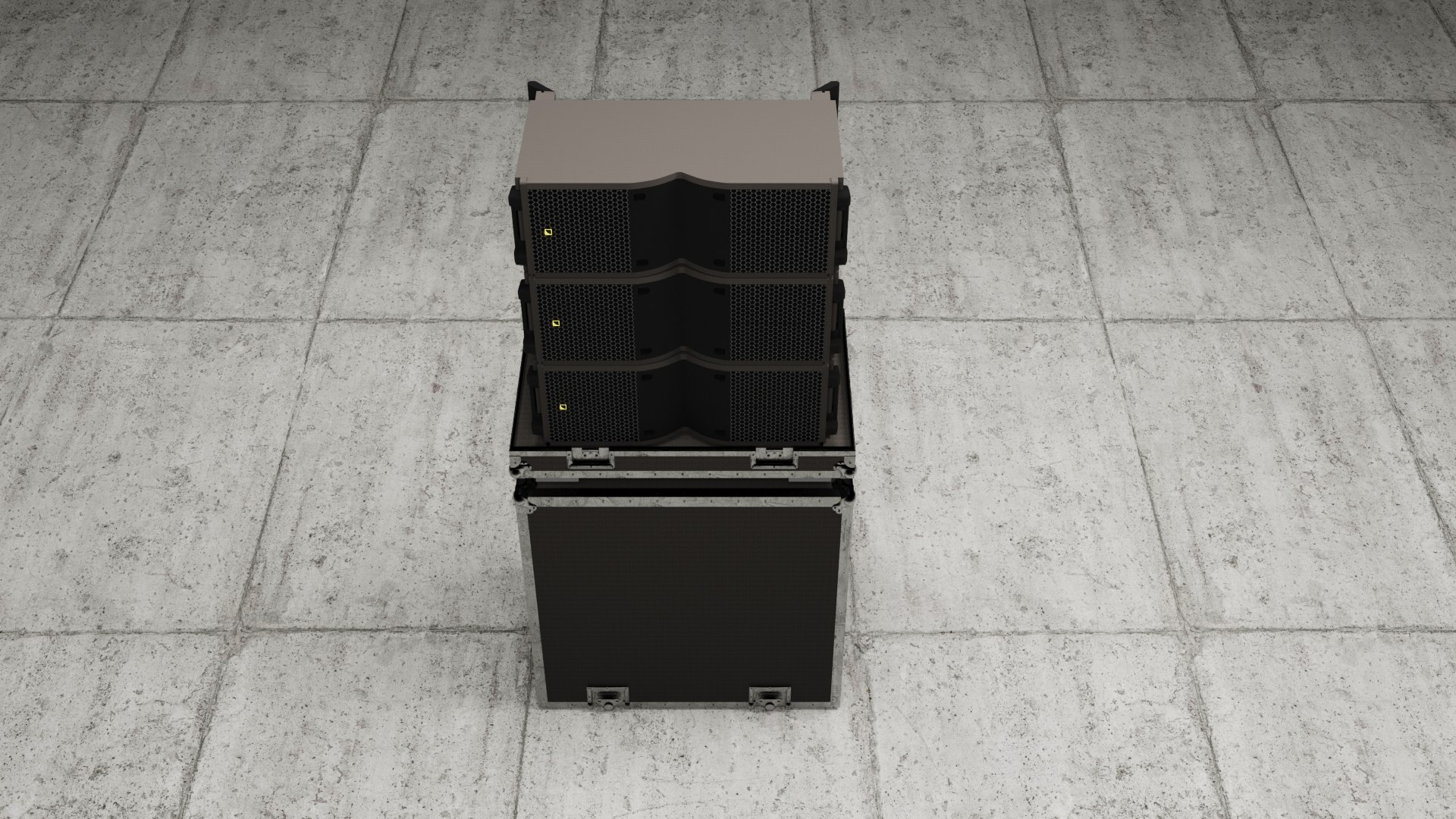 Hard Case And Line Array L-Acoustics Line Array KARA II Speakers 3D ...