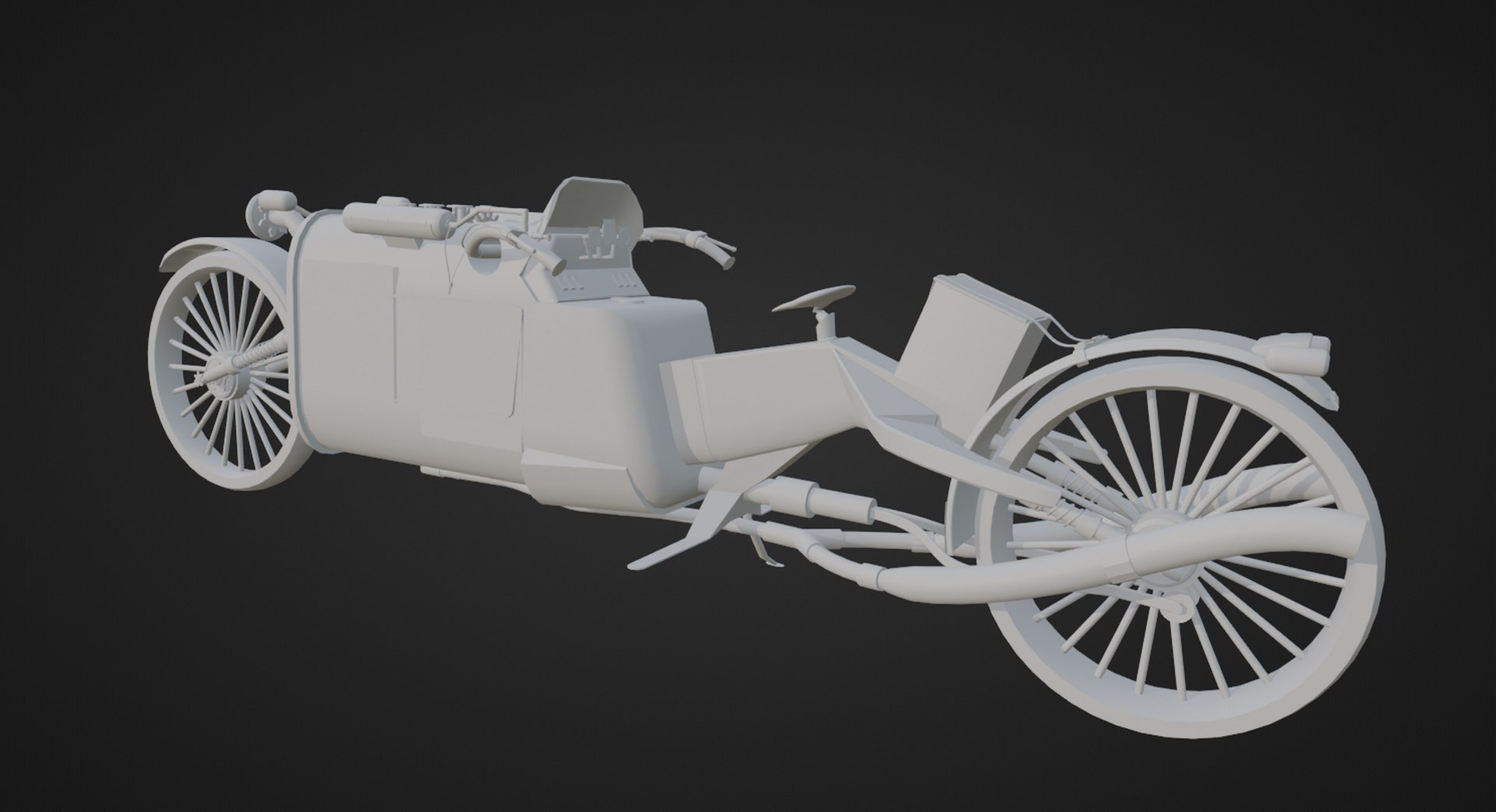 Steampunk Bike - WITH MATERIALS 3D Model - TurboSquid 2384851