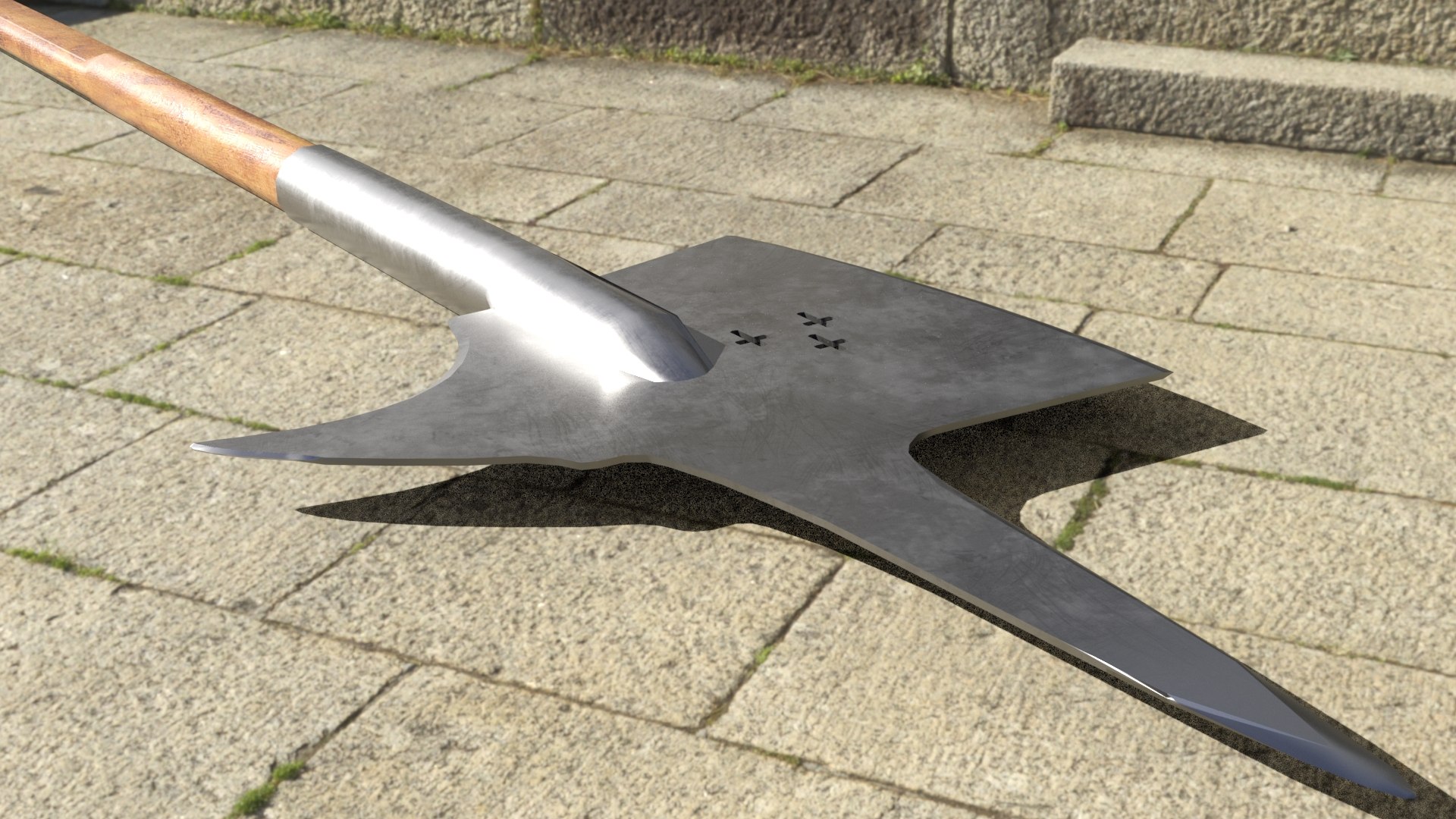 3D historically swiss halberd model - TurboSquid 1416096