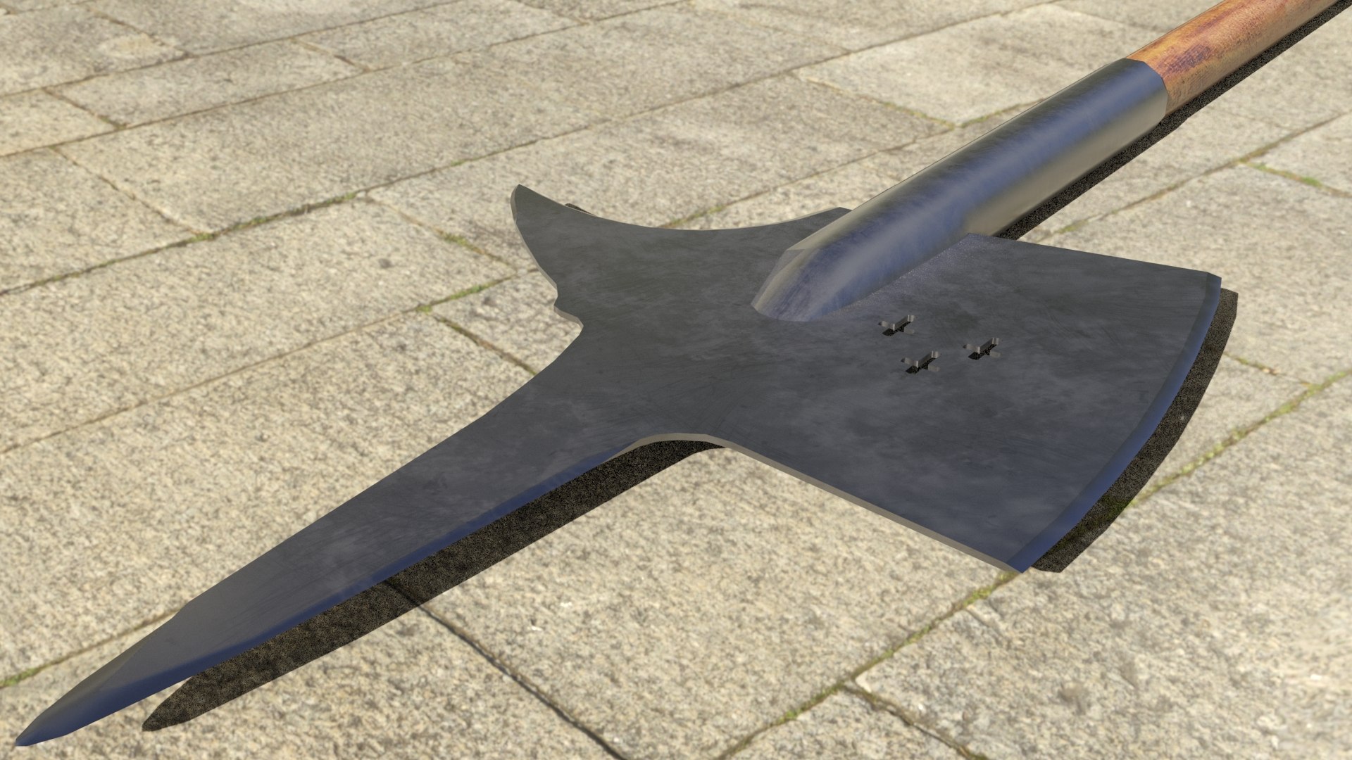 3D historically swiss halberd model - TurboSquid 1416096