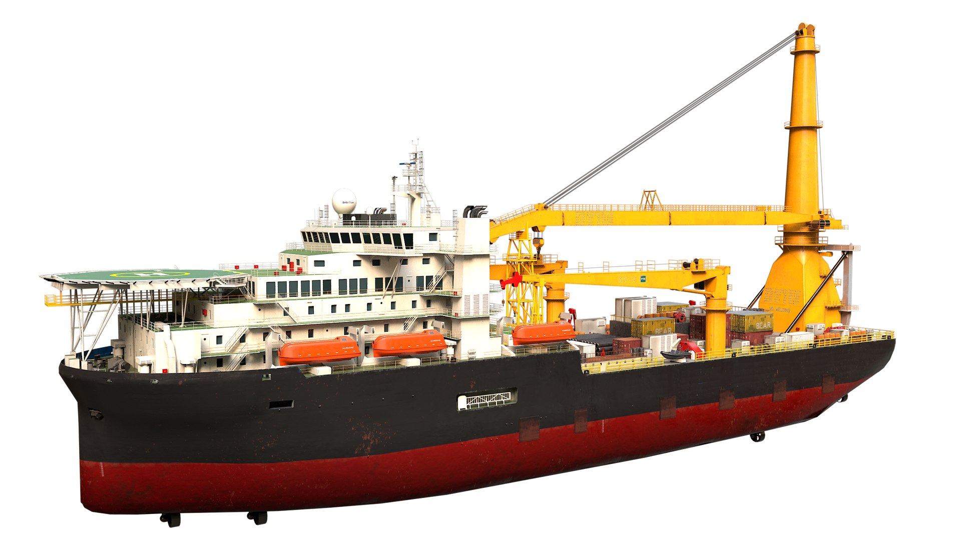 Offshore Installation Vessel 3D Model - TurboSquid 2518099