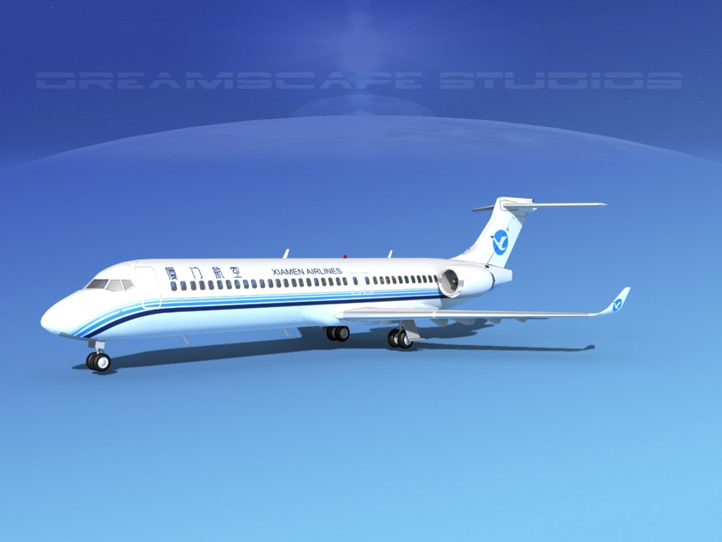 3d Model Comac Arj21 Airliner Arj21-700